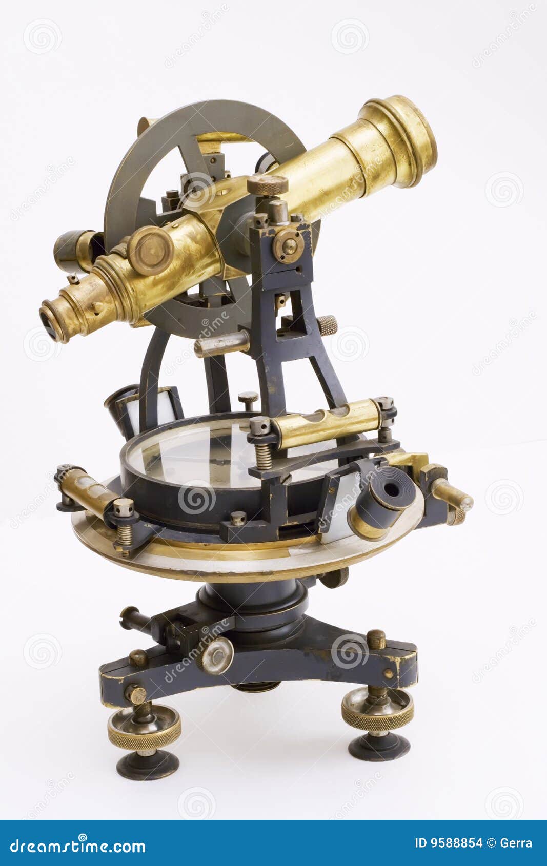 Old theodolite stock photo. Image of measure, exact, leveling - 9588854