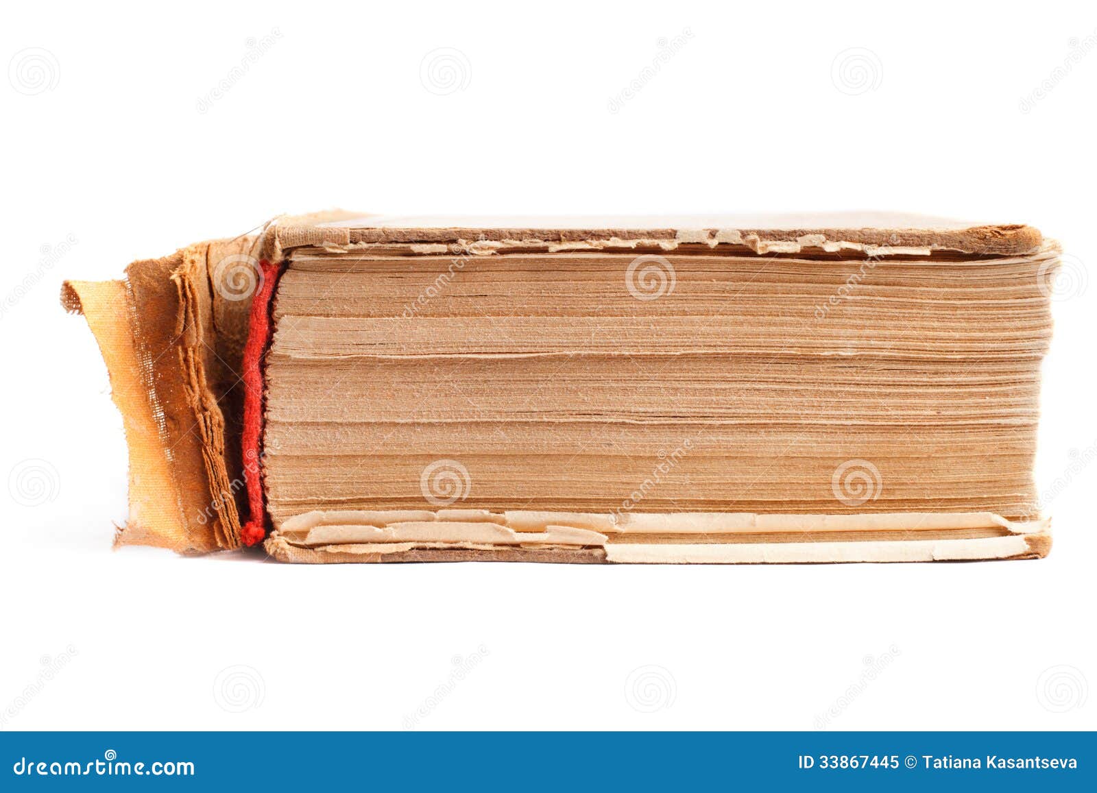 Old Thick Book on the White Stock Image - Image of dirty, folio: 33867445