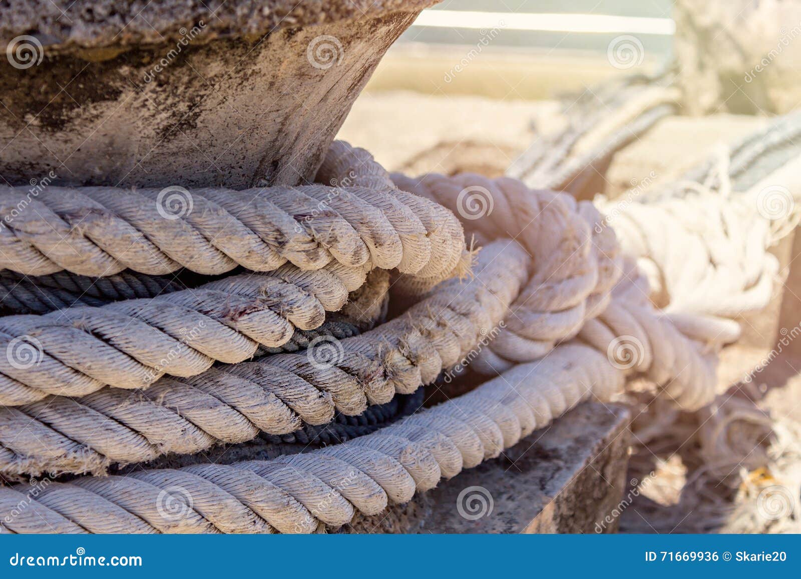 Old thick naval Rope stock photo. Image of texture, rope - 71669936