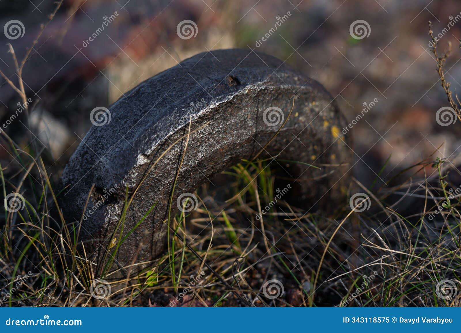 An Old, Thick, Rusty Hook Sticks Out of a Brick Fortress Stock Image ...