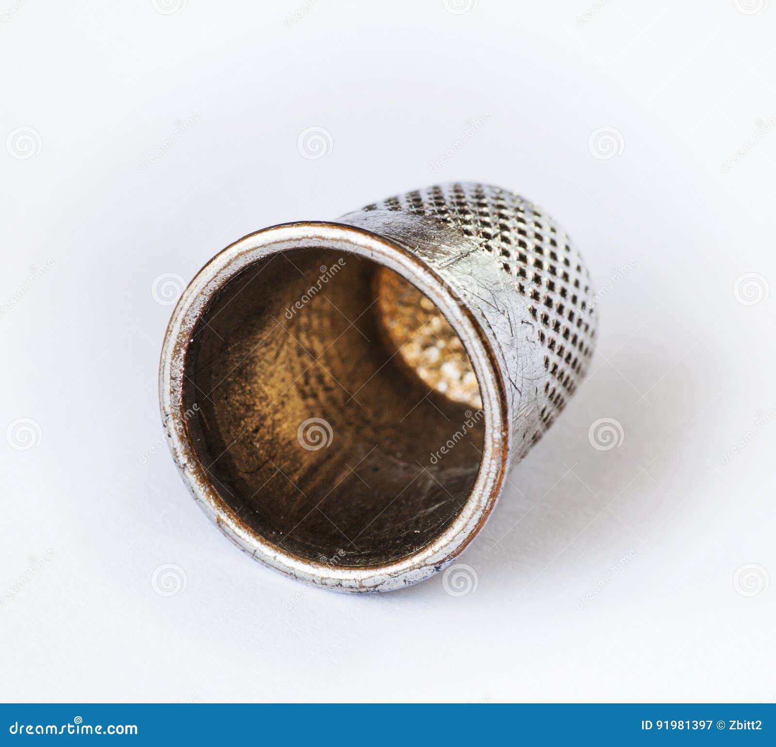 Old Thimble stock image. Image of brass, household, texture - 91981397