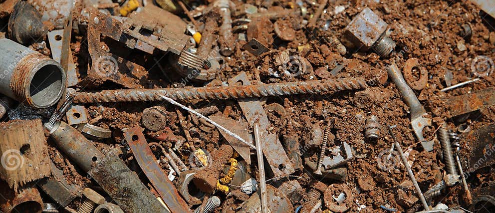 Many Rusted Broken Objects in the Junkyar Stock Photo - Image of rusted ...