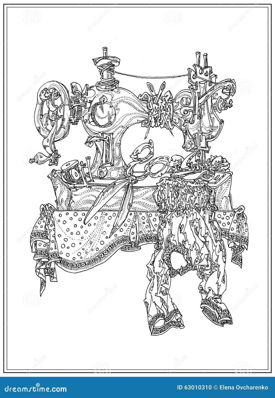 Old things stock illustration. Illustration of stuff - 63010310