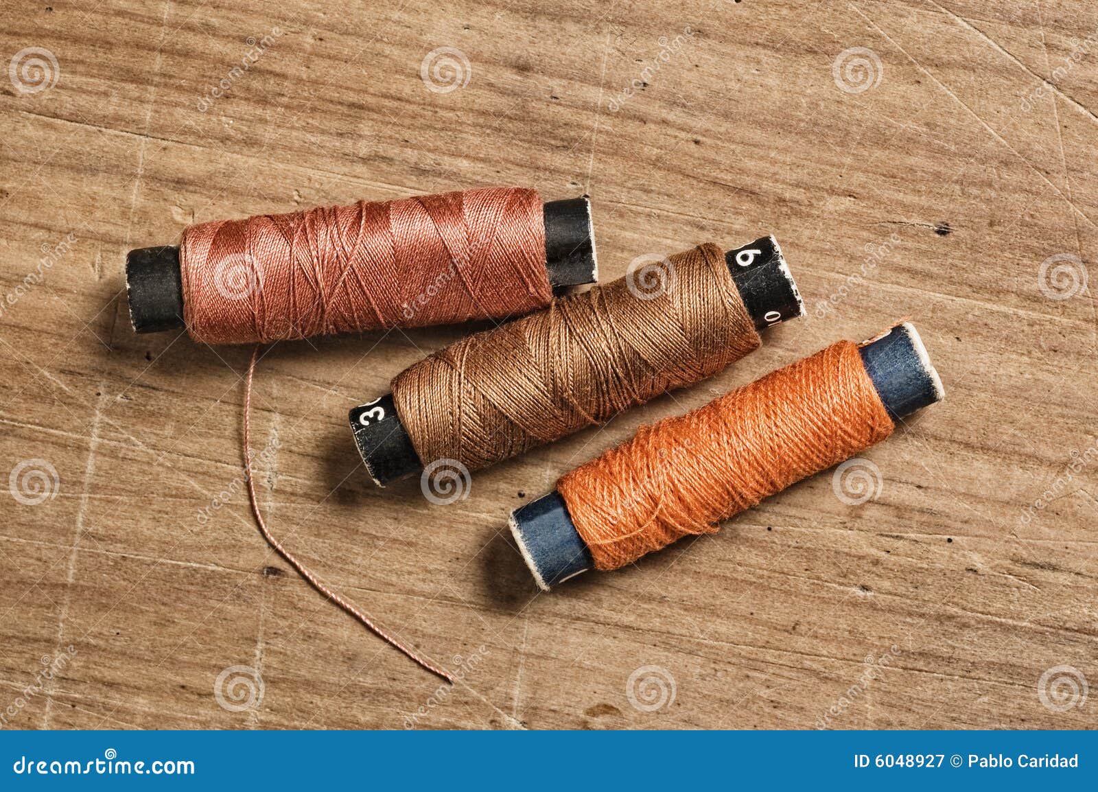 Old thread reels. stock image. Image of manufacture, textile - 6048927