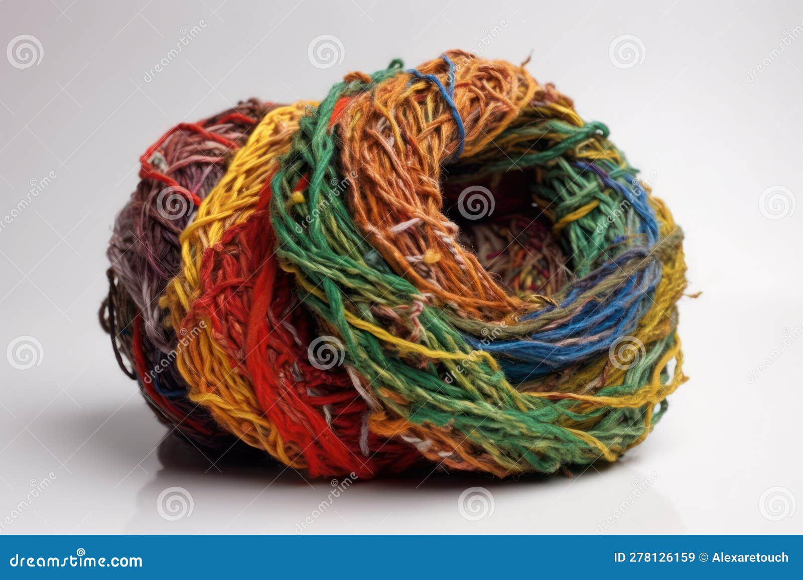 Old Threads for Recycling on a White Background. Stock Illustration ...