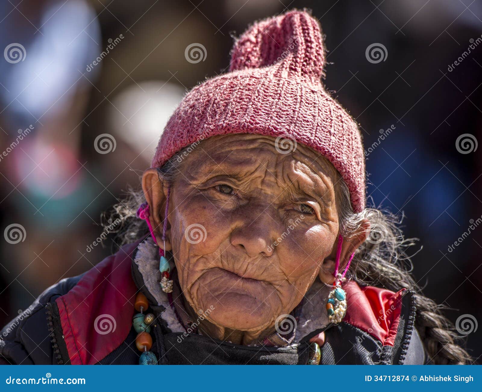 Old Tibetan Lady editorial stock image. Image of people - 34712874
