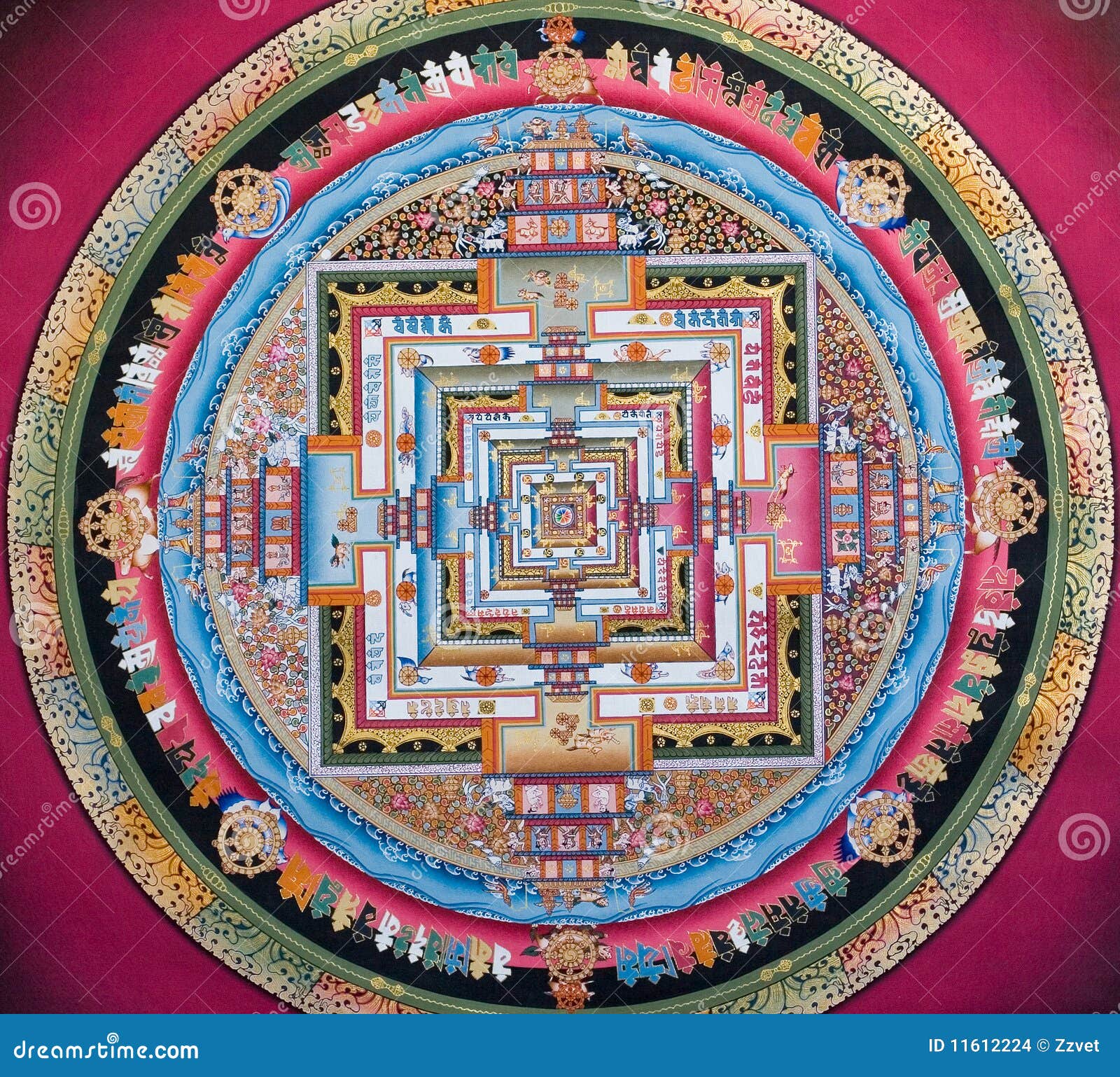 Old tibetian tangka stock photo. Image of kakalachakra - 11612224