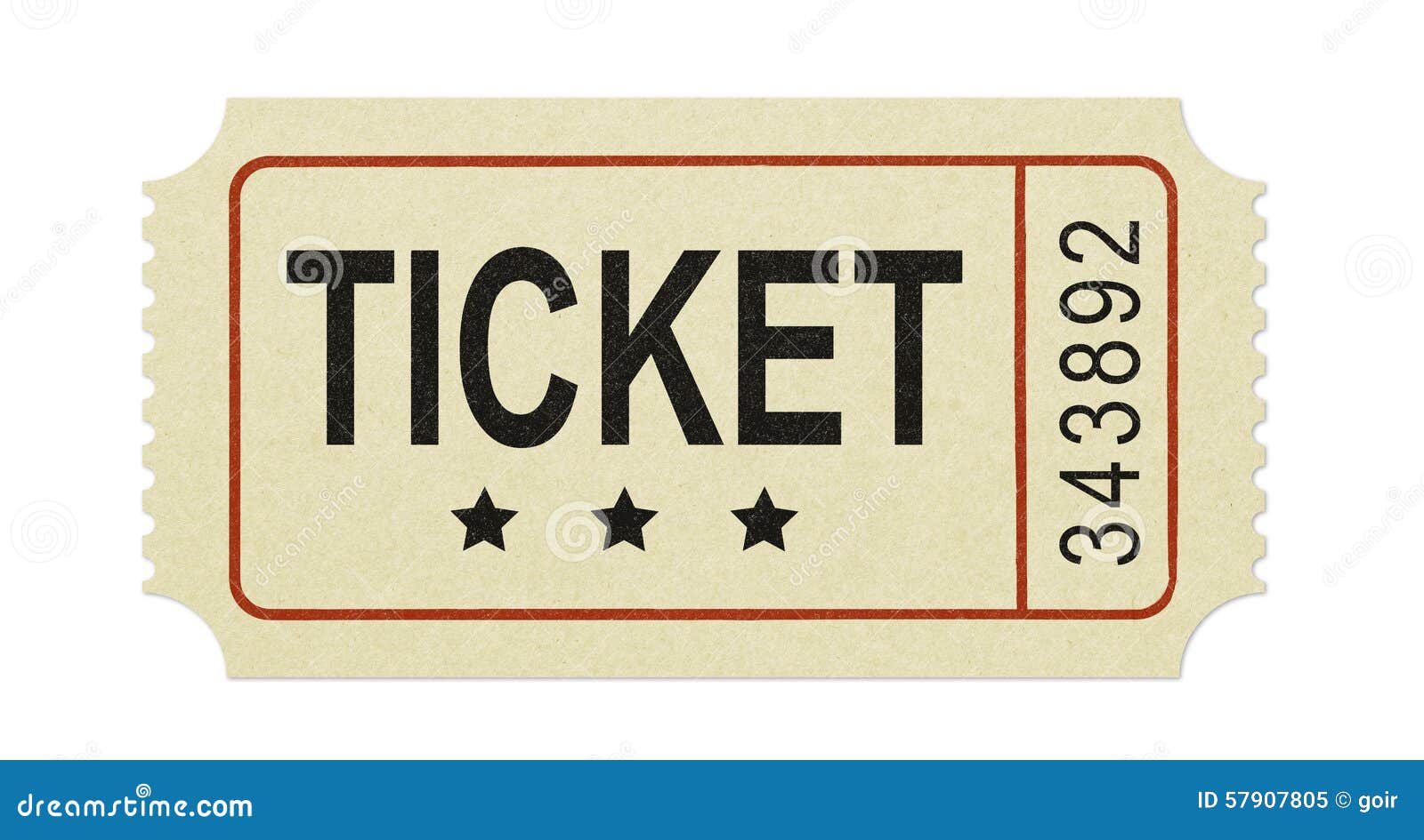 Old Ticket Stock Photo - Image: 57907805