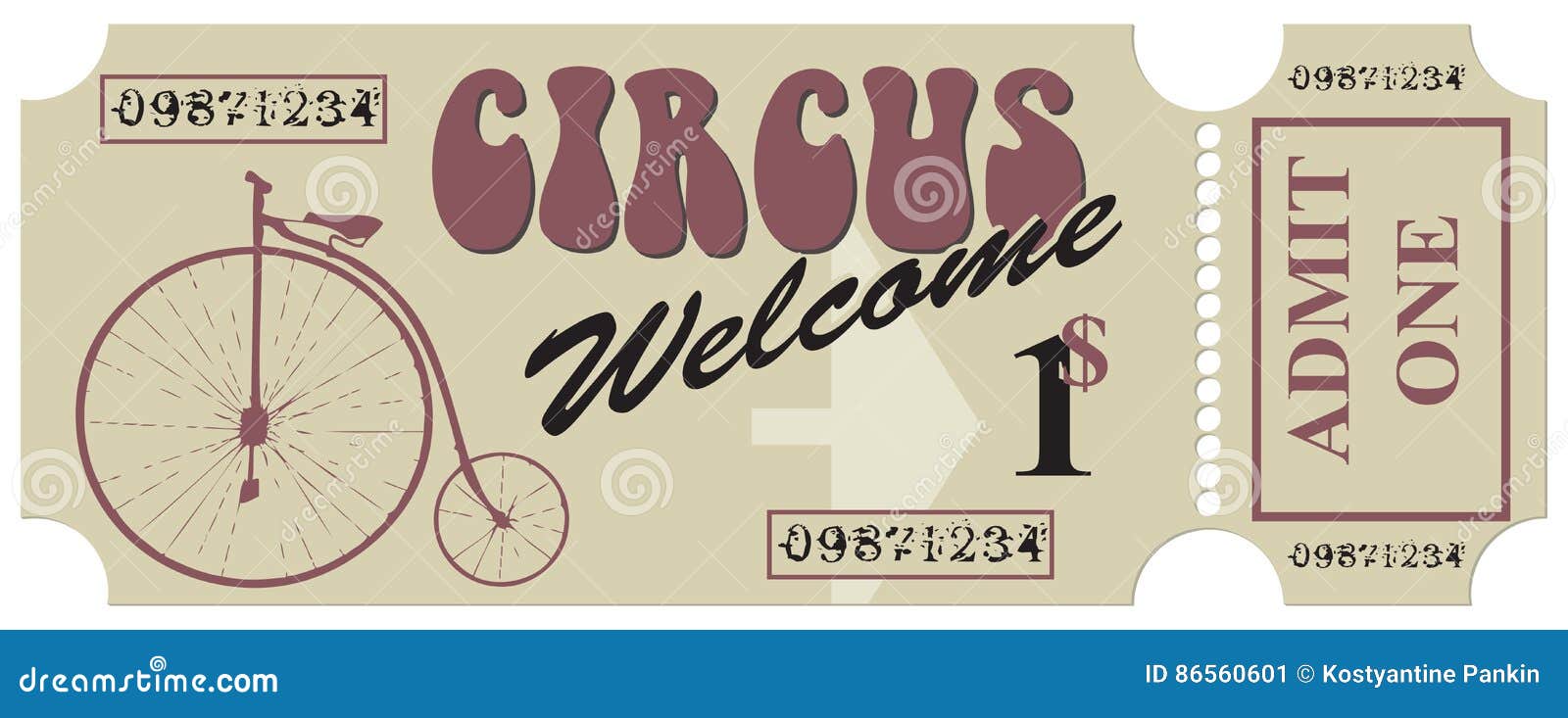 Old ticket for one person stock vector. Illustration of movie - 86560601