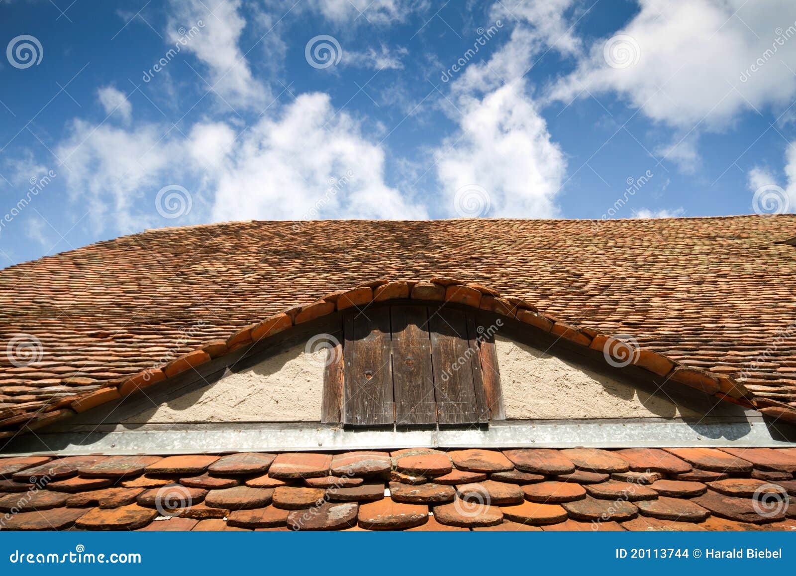 Old tiled roof with window stock photo. Image of building - 20113744