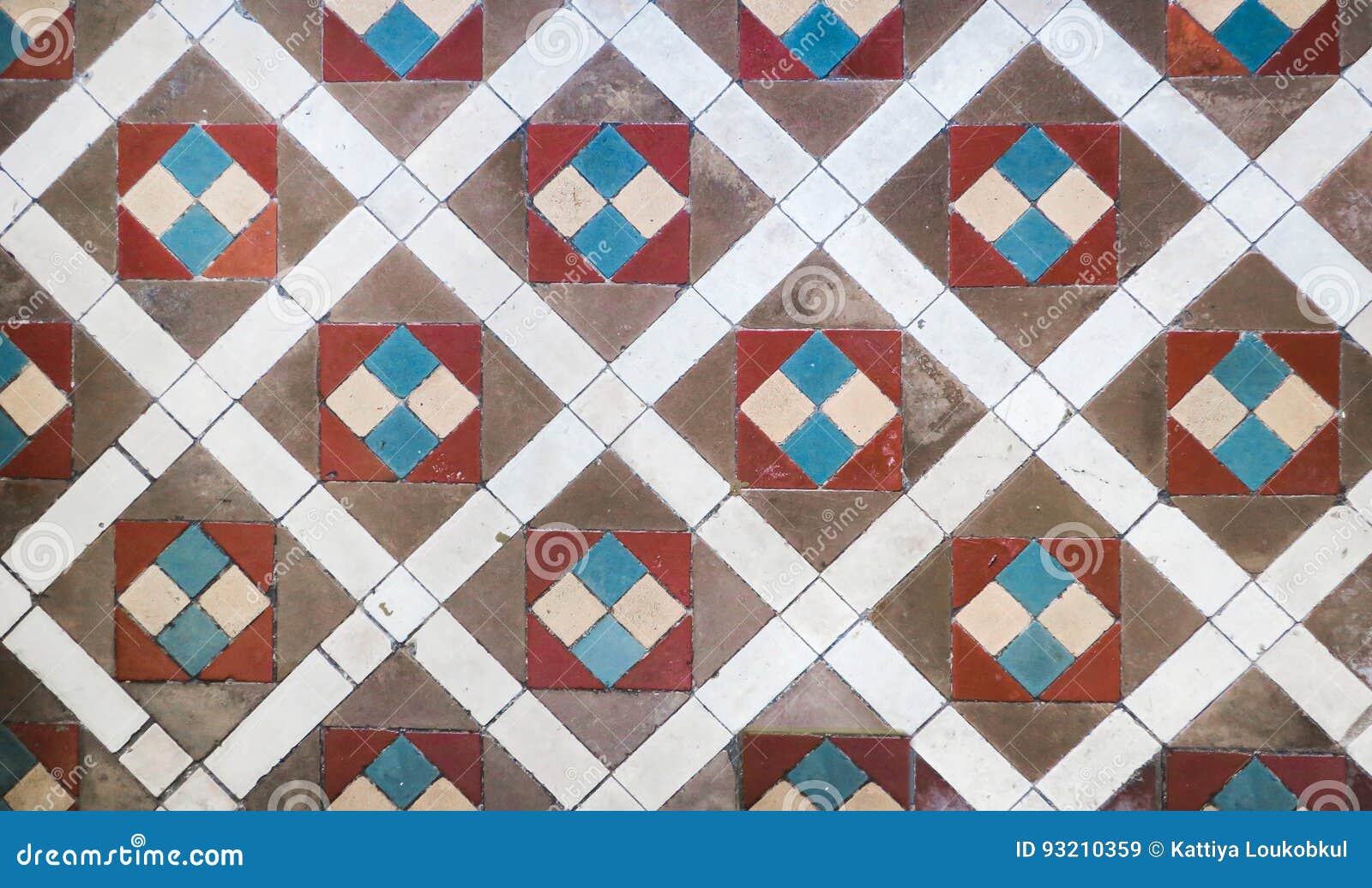 Old Tiles Pattern in Vintage Style Stock Image - Image of vintage ...