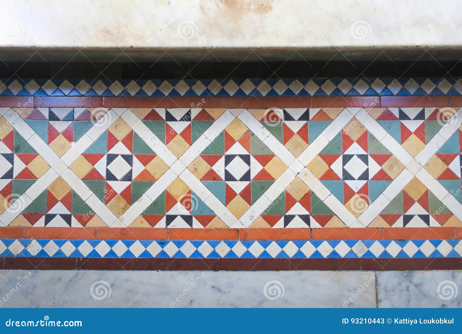 Old Tiles Pattern in Vintage Style Stock Image - Image of material ...