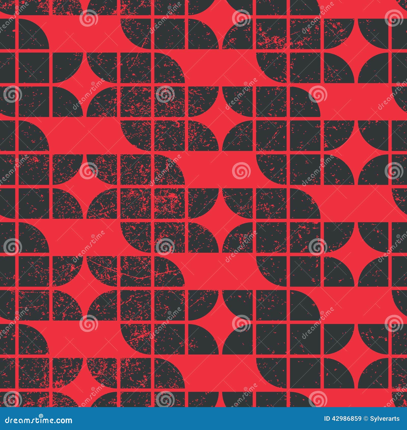 Old Tiles Seamless Background, Vector Retro Style Pattern. Stock Vector ...