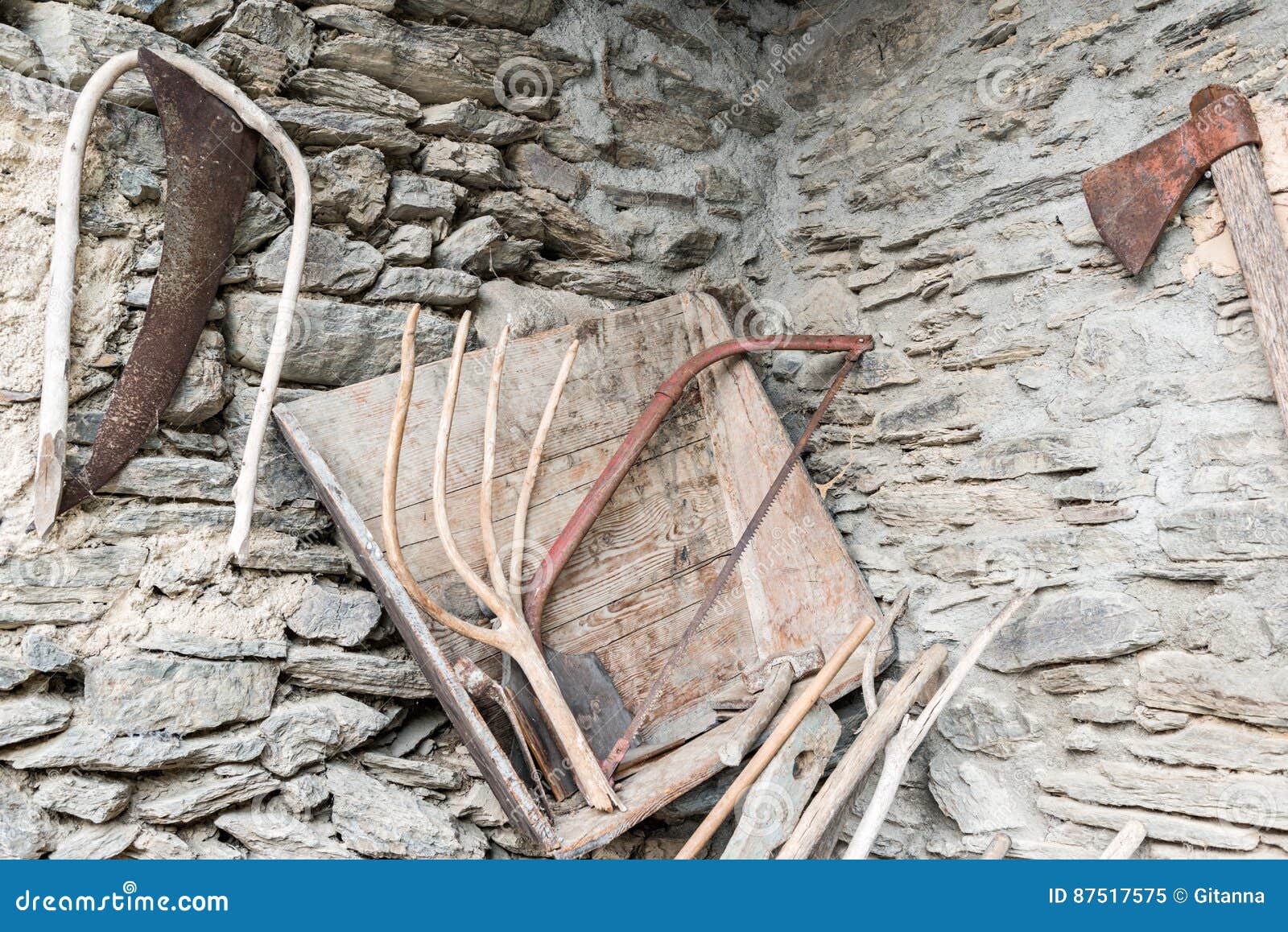 Old tillage tools stock image. Image of equipment, carpenter - 87517575