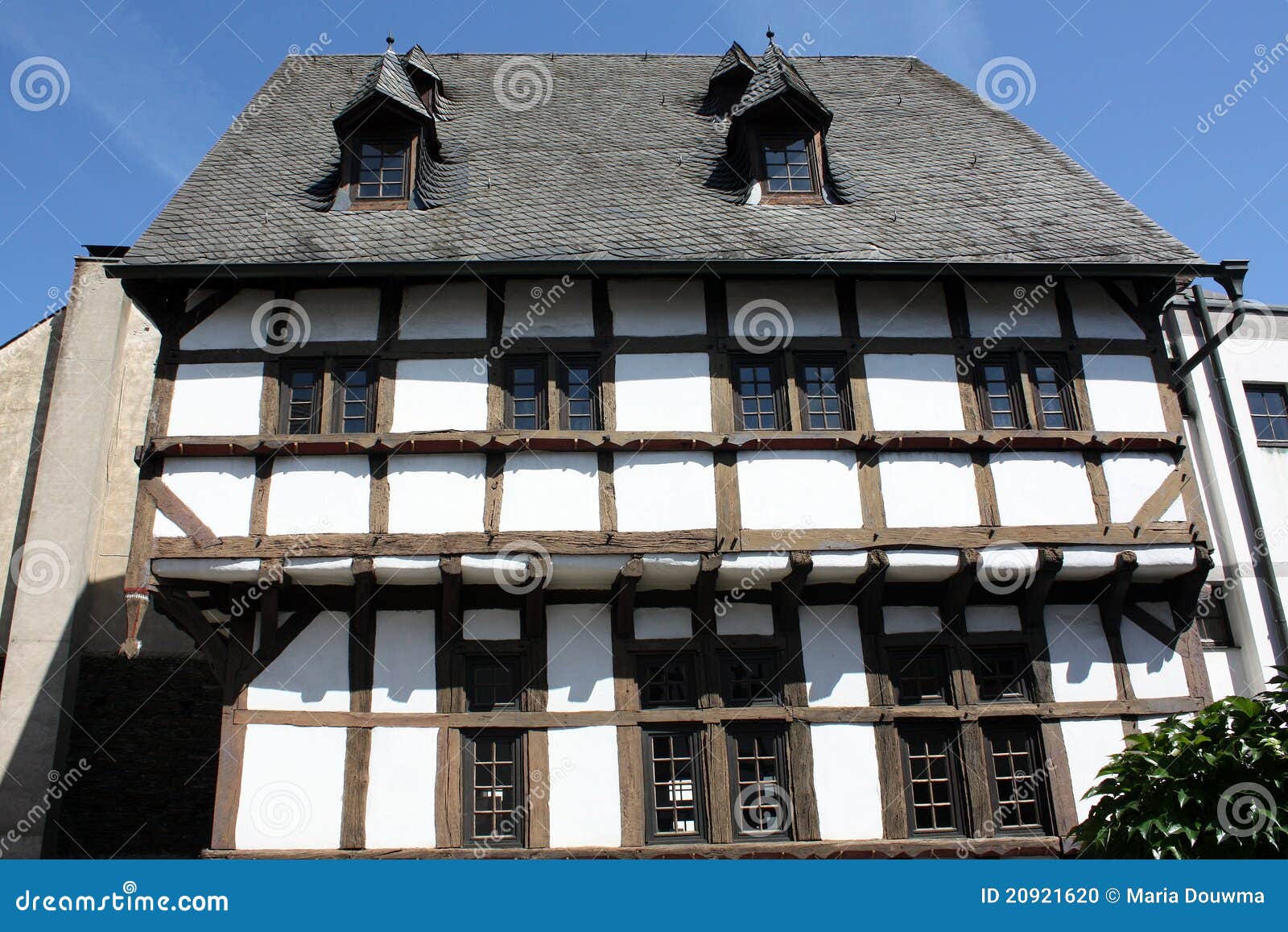 Old timber-frame house stock photo. Image of brown, white - 20921620