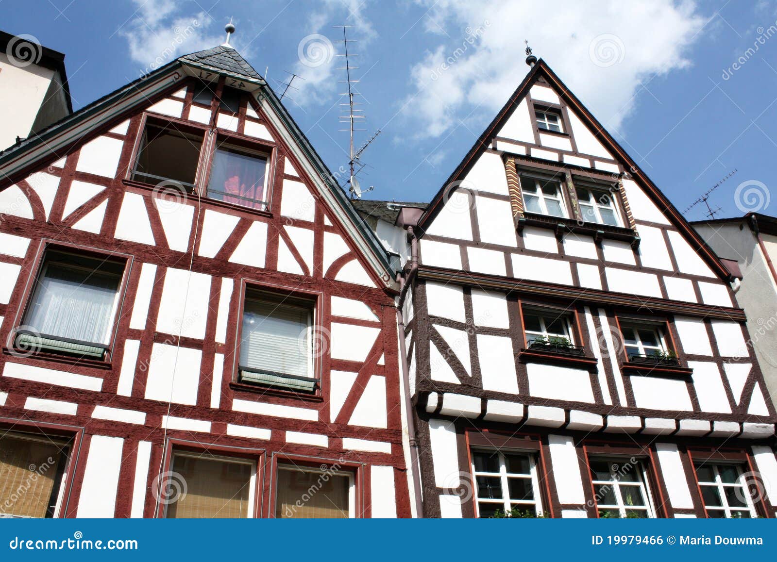 Old timber-frame houses stock photo. Image of landmark - 19979466