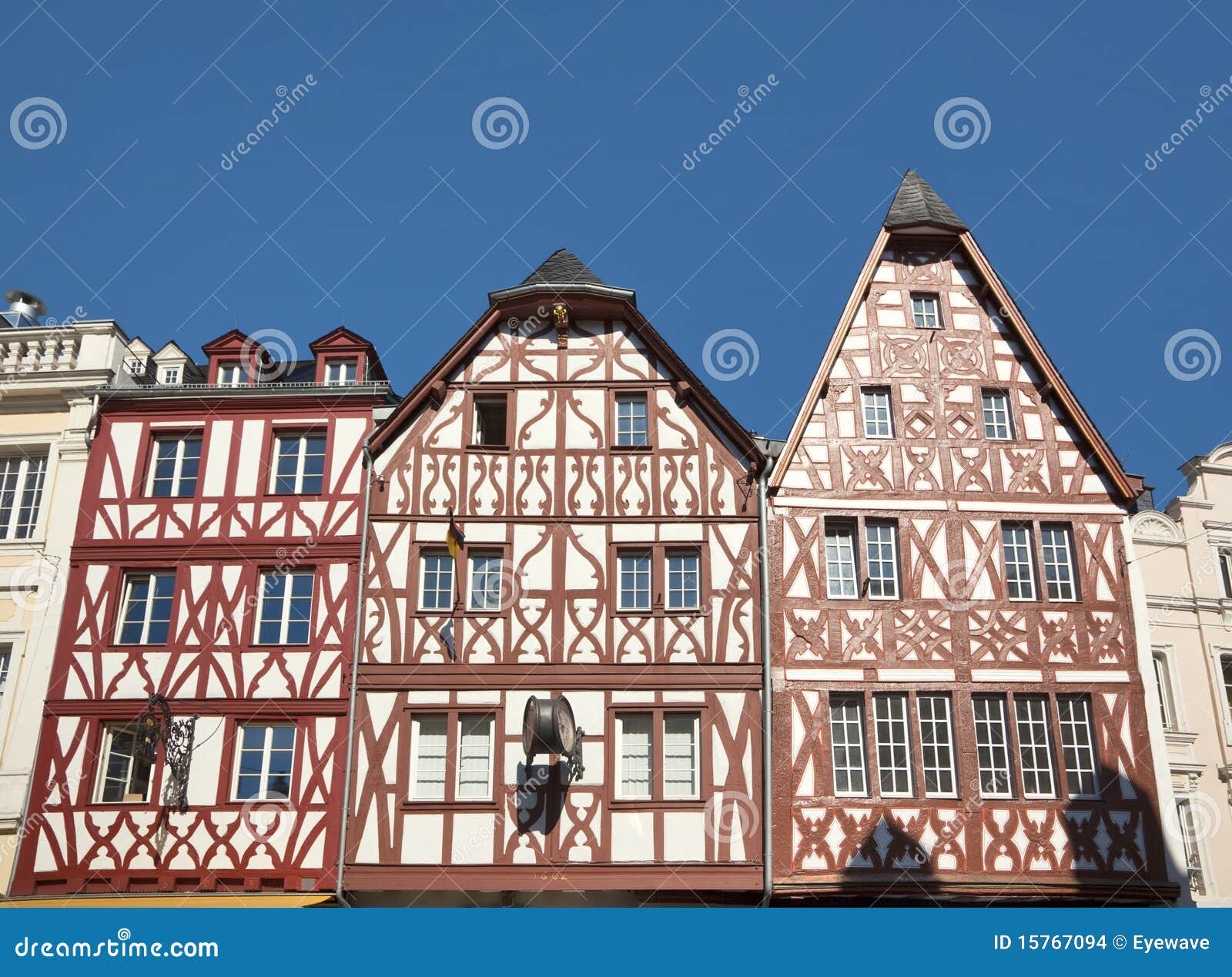 Old Timber-frame Houses at Trier Stock Photo - Image of exterior ...
