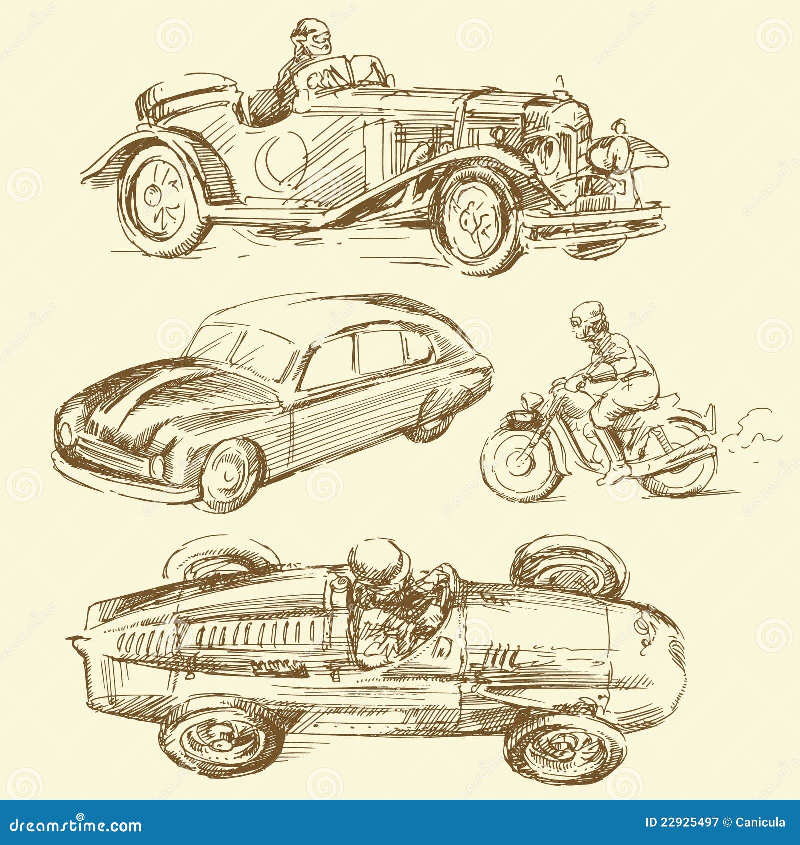 Old time stock vector. Illustration of tour, drawing - 22925497