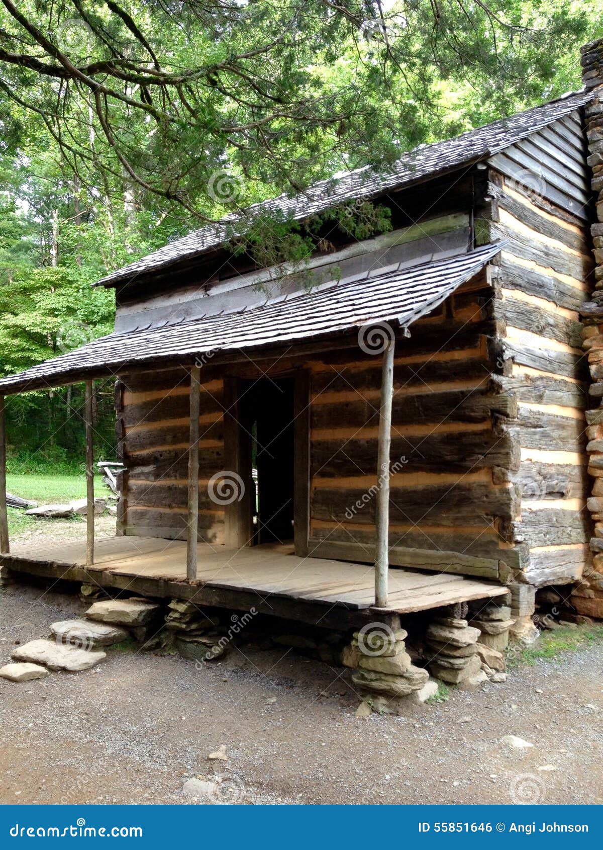 Old time cabin stock photo. Image of time, tennessee - 55851646