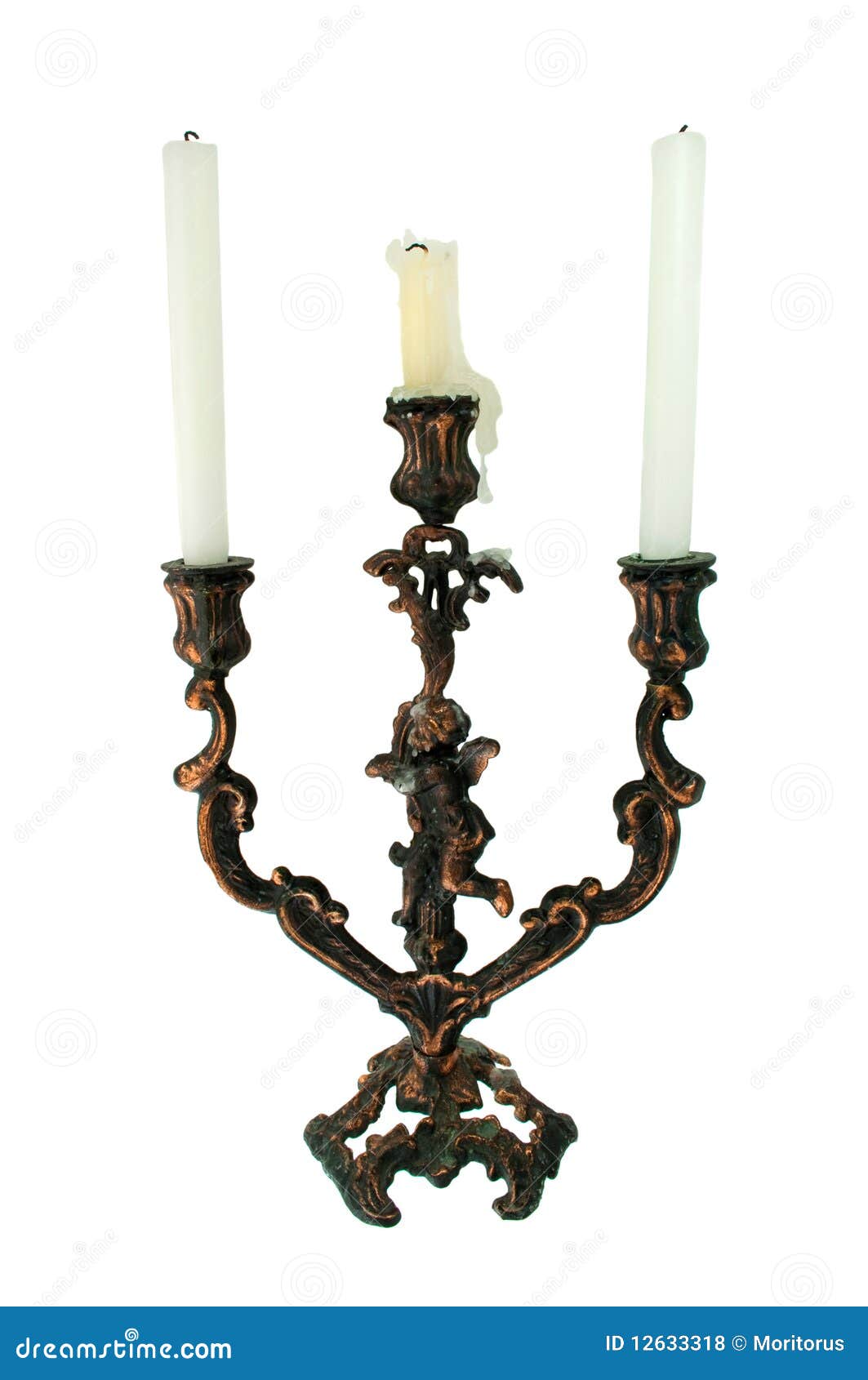Old-time candlestick stock photo. Image of antique, candles - 12633318