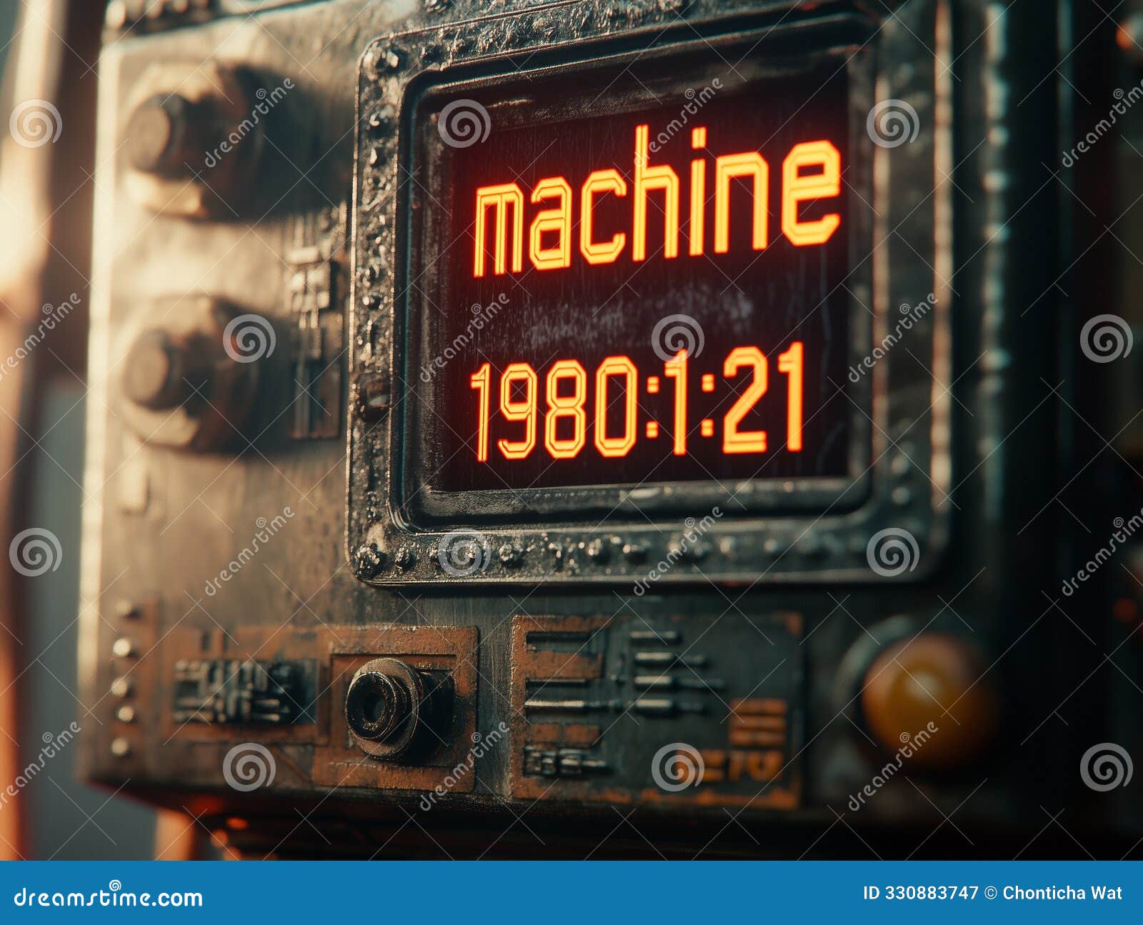 Old Time Machine, Generative AI Stock Image - Image of vintage, devices ...