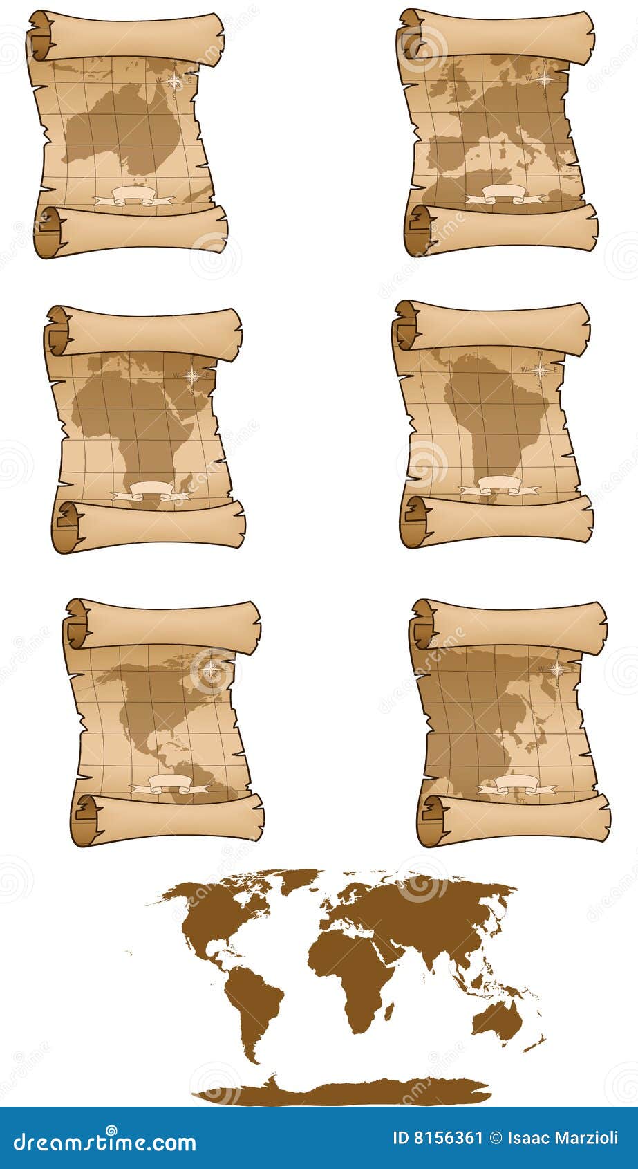 Old time pirate maps stock vector. Illustration of paper - 8156361