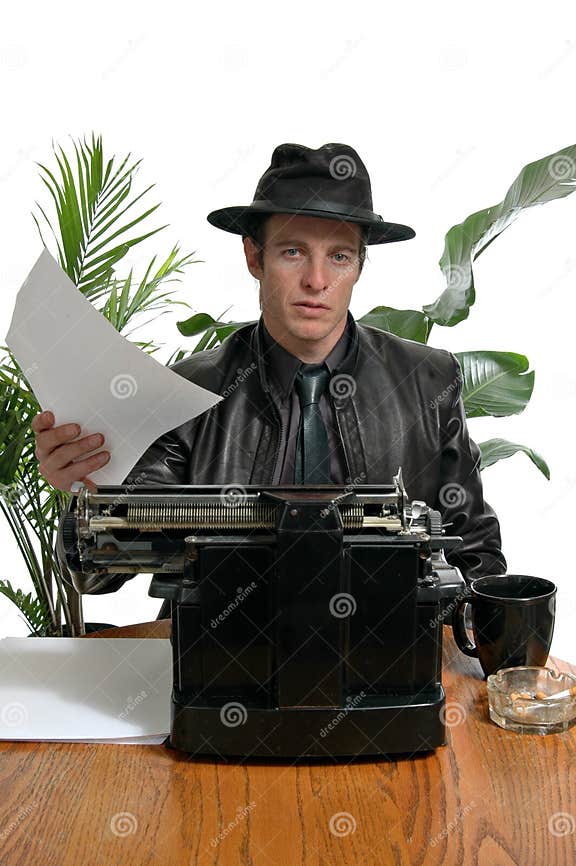 Old Time Reporter stock image. Image of typewriter, desk - 2096357