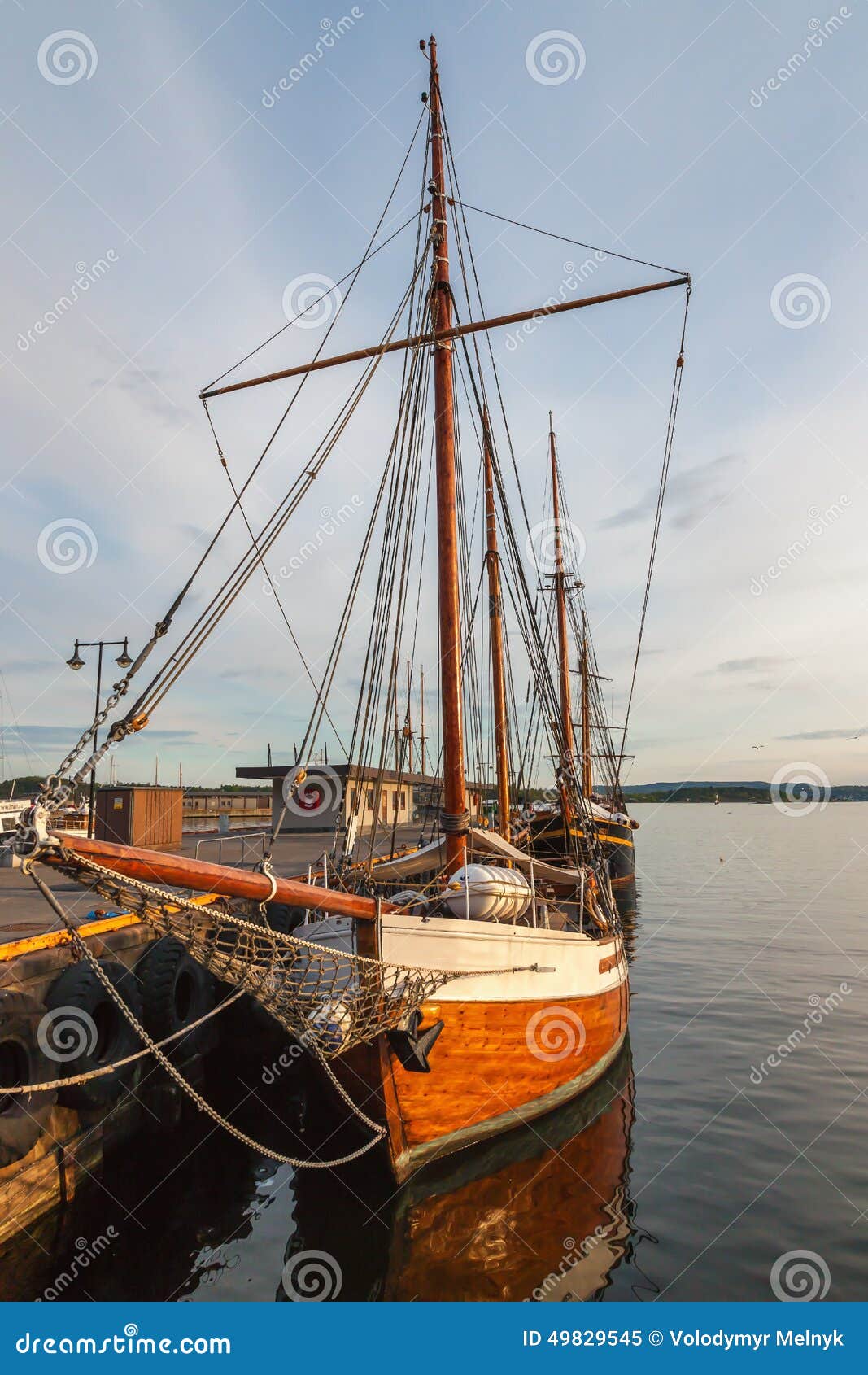 Old Time Ship or Boat at Harbour. Norway Stock Image - Image of port ...