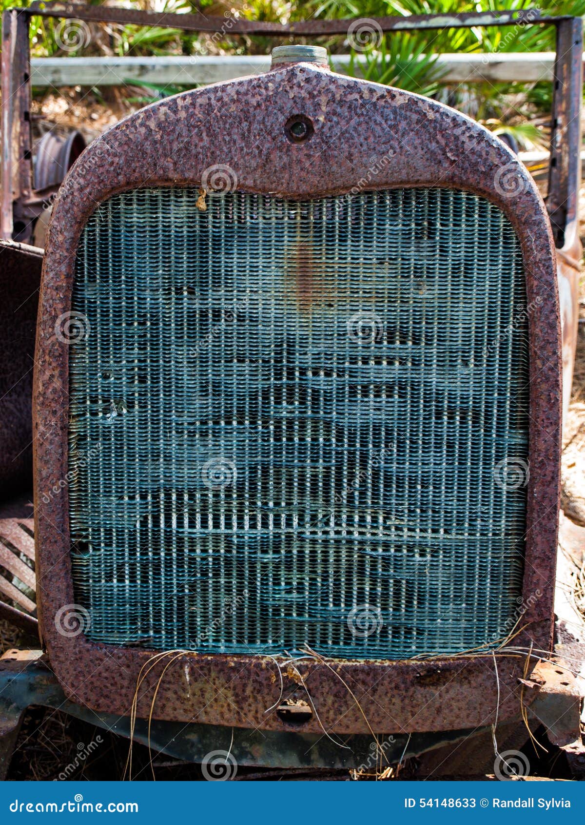 Old Time Tractor Radiator stock image. Image of broke - 54148633