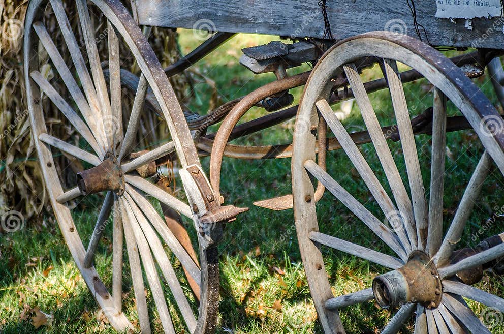 Old time wagon wheels stock image. Image of history, american - 46453597