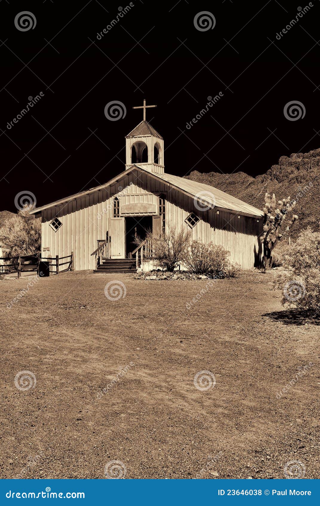 Old Time Western Wooden Church Stock Photo - Image of frost, historical ...