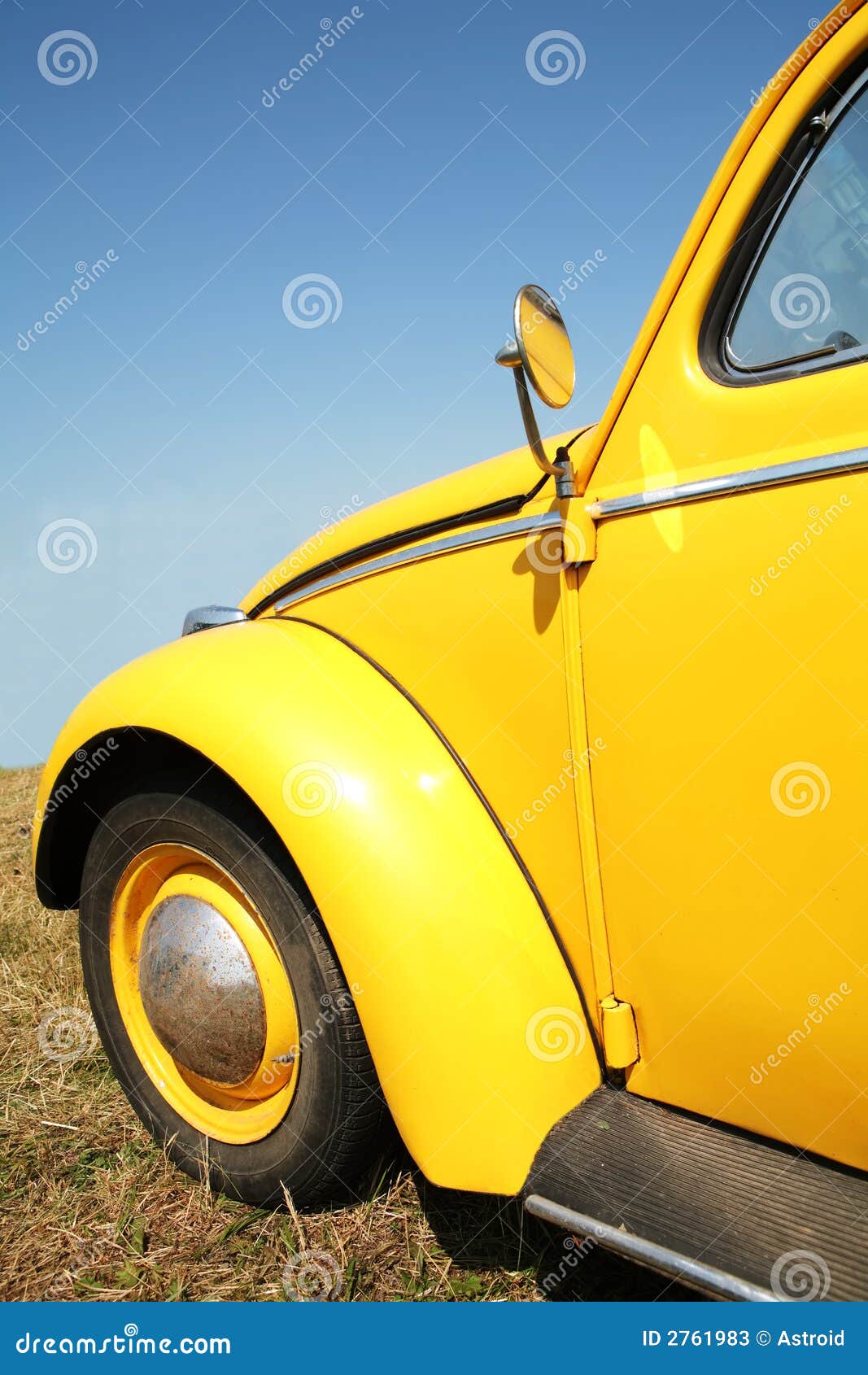 Old-time Yellow Car 1960 s stock image. Image of color - 2761983
