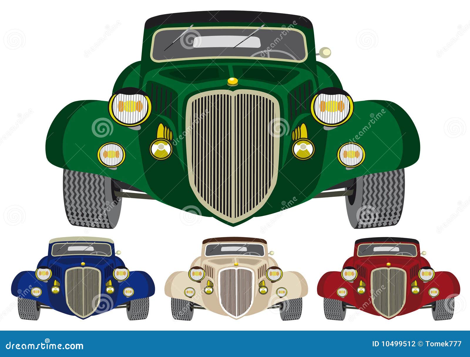 Old timer stock vector. Illustration of view, front, draught - 10499512