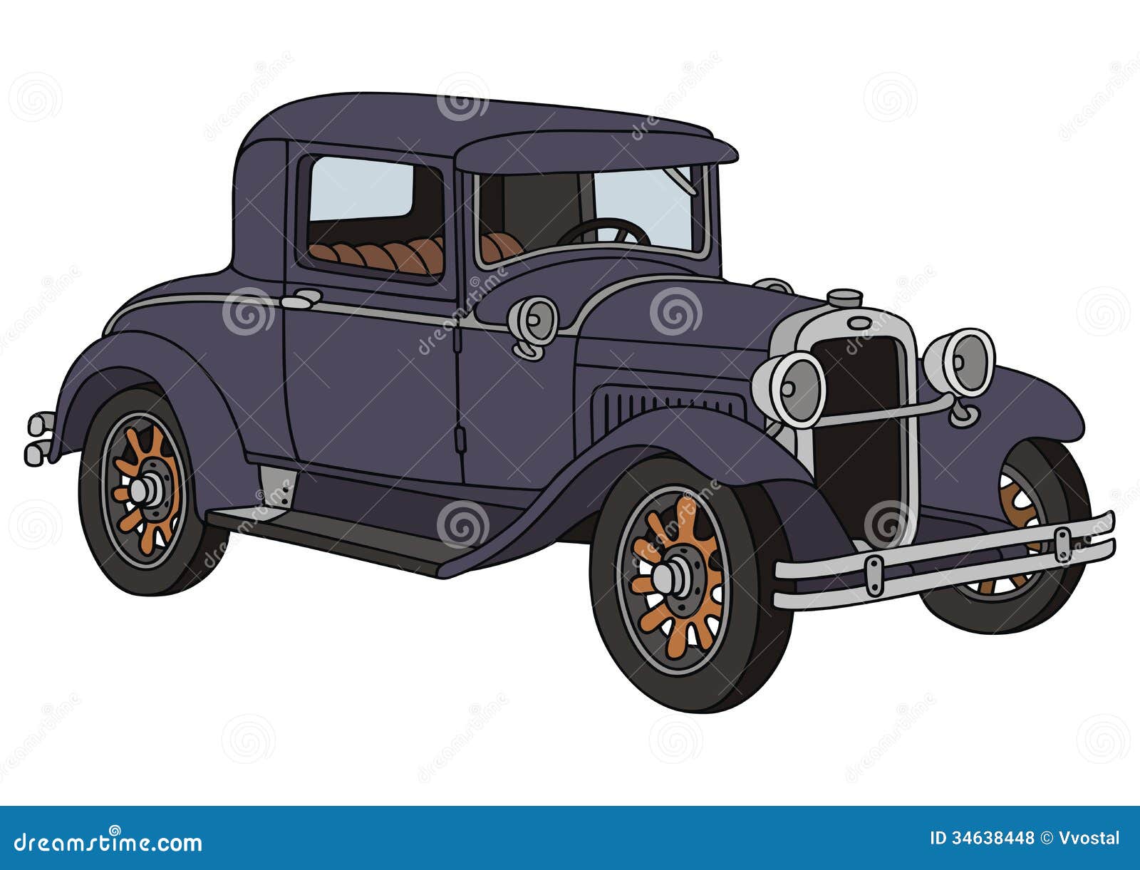 Old timer stock vector. Illustration of classic, drawing - 34638448