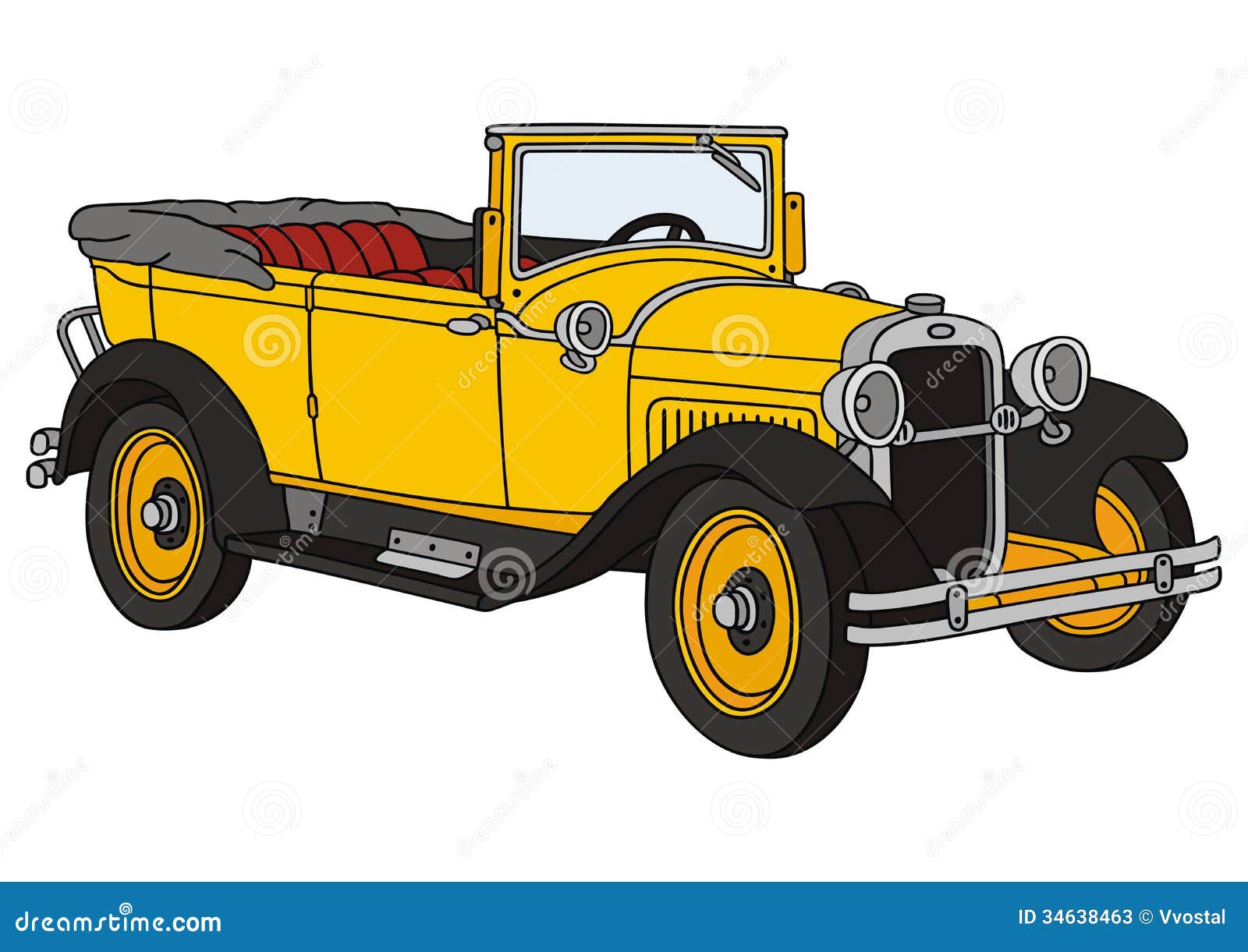 Old timer stock vector. Illustration of roadster, vector - 34638463