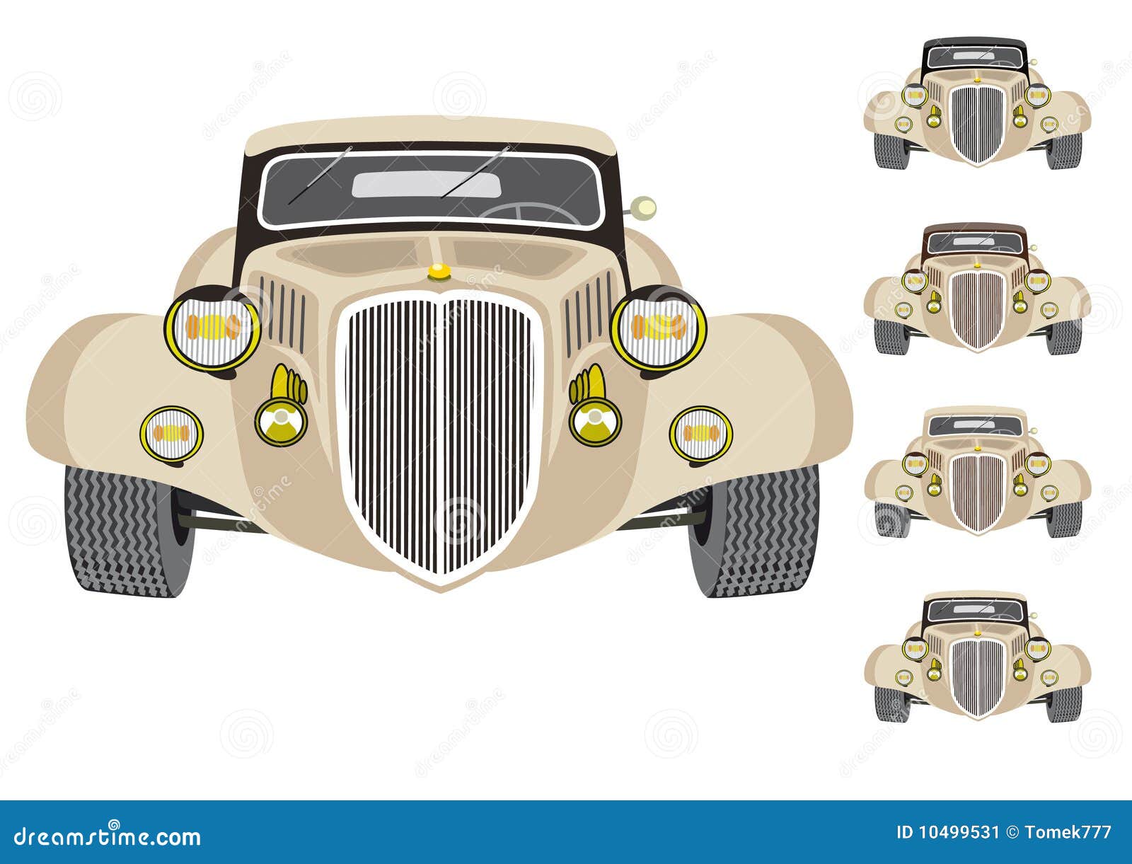 Old timers stock vector. Illustration of front, view - 10499531