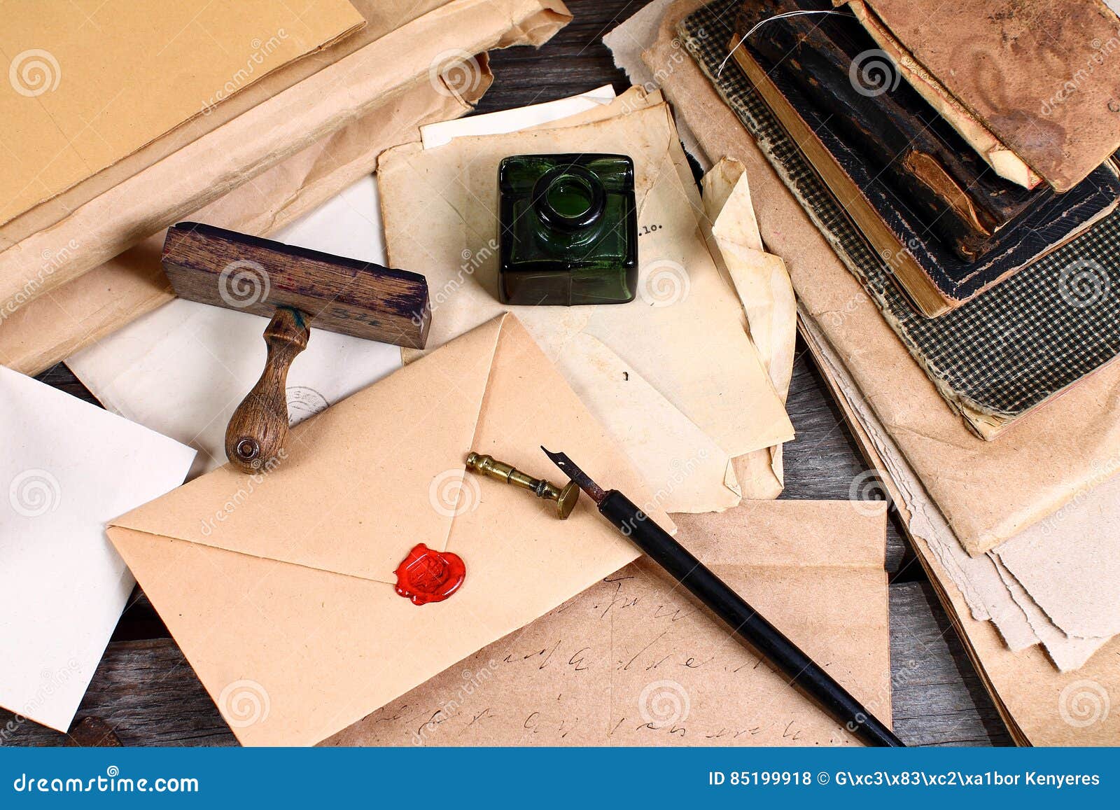 Old times - letter writing stock photo. Image of elegant - 85199918