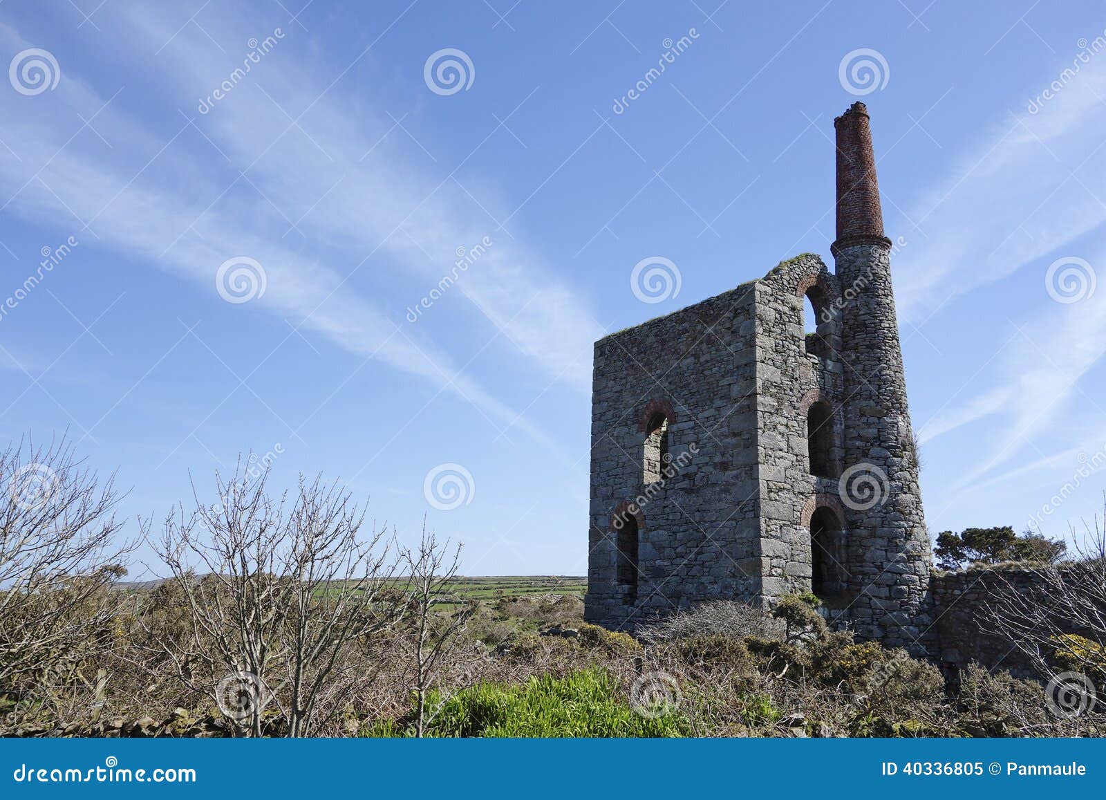 Old Tin Mine Cornwall England Stock Image - Image of countryside, stone ...