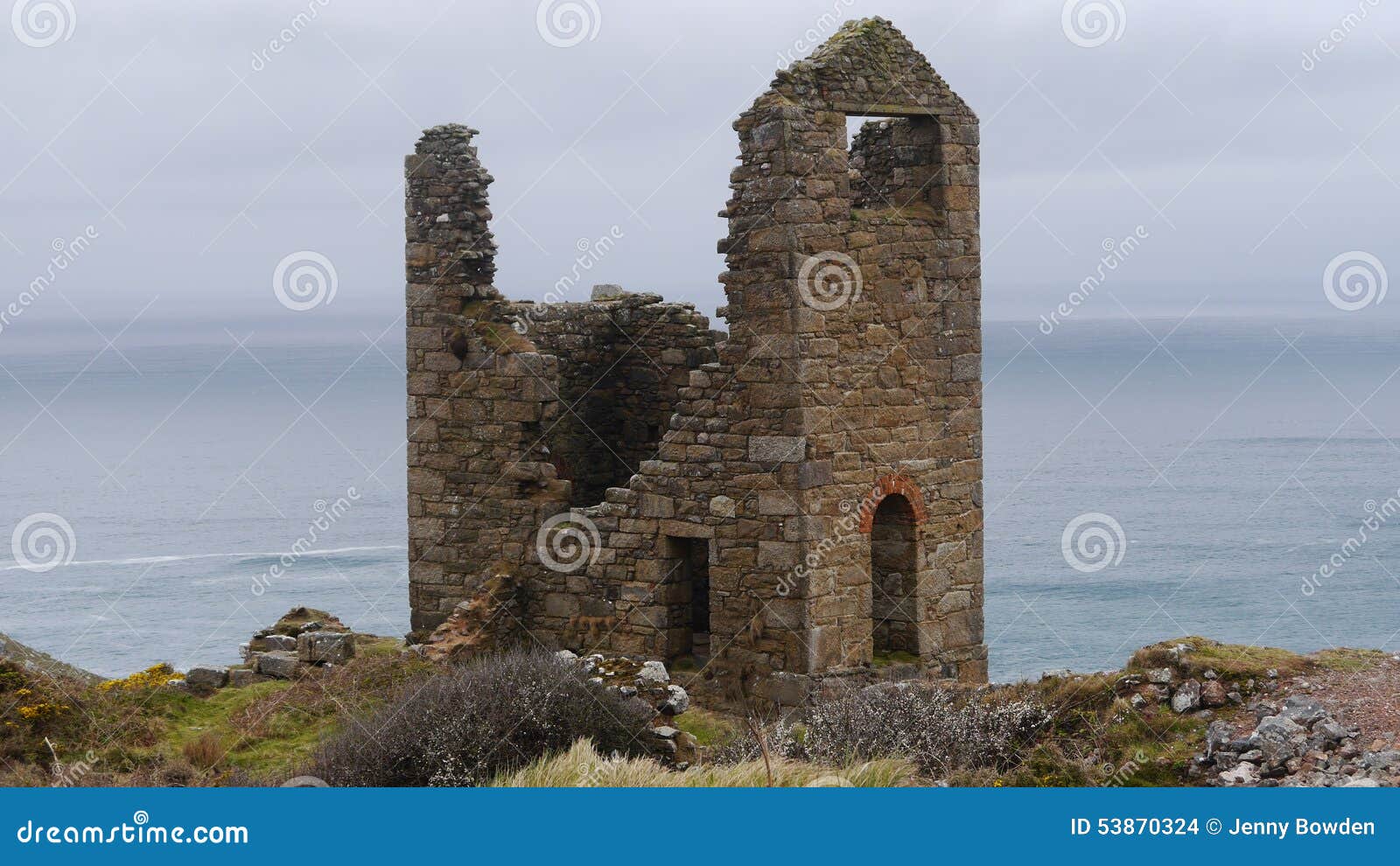Old Tin Mine Workings in Cornwall Stock Photo - Image of copper, house ...