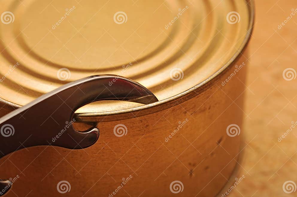 The Old Tin Opener Opening a Can Stock Photo - Image of detail, product ...