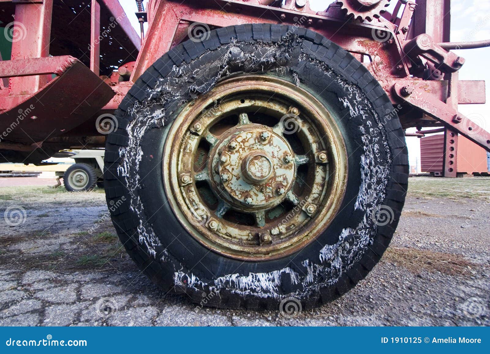 Old Tire stock image. Image of worn, shredded, black, tractor - 1910125
