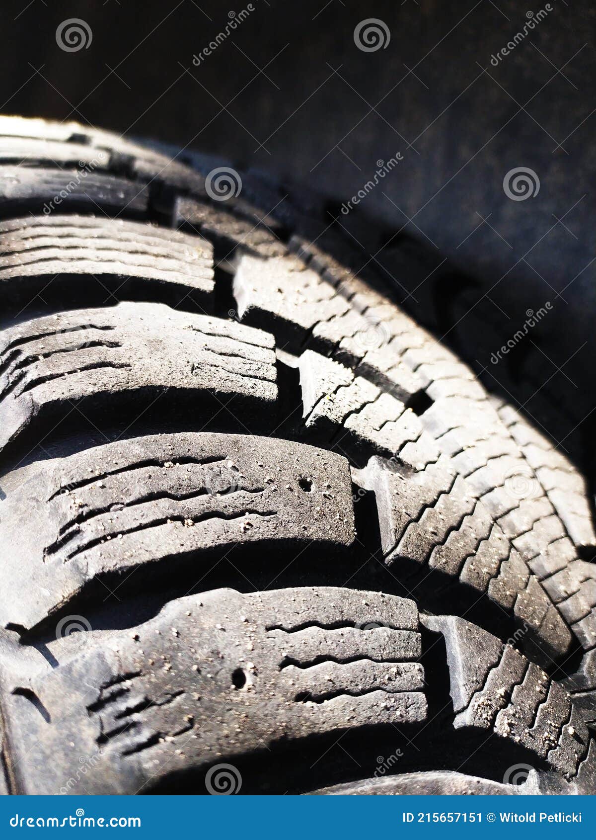 Old winter tire stock image. Image of tread, copolymer - 215657151