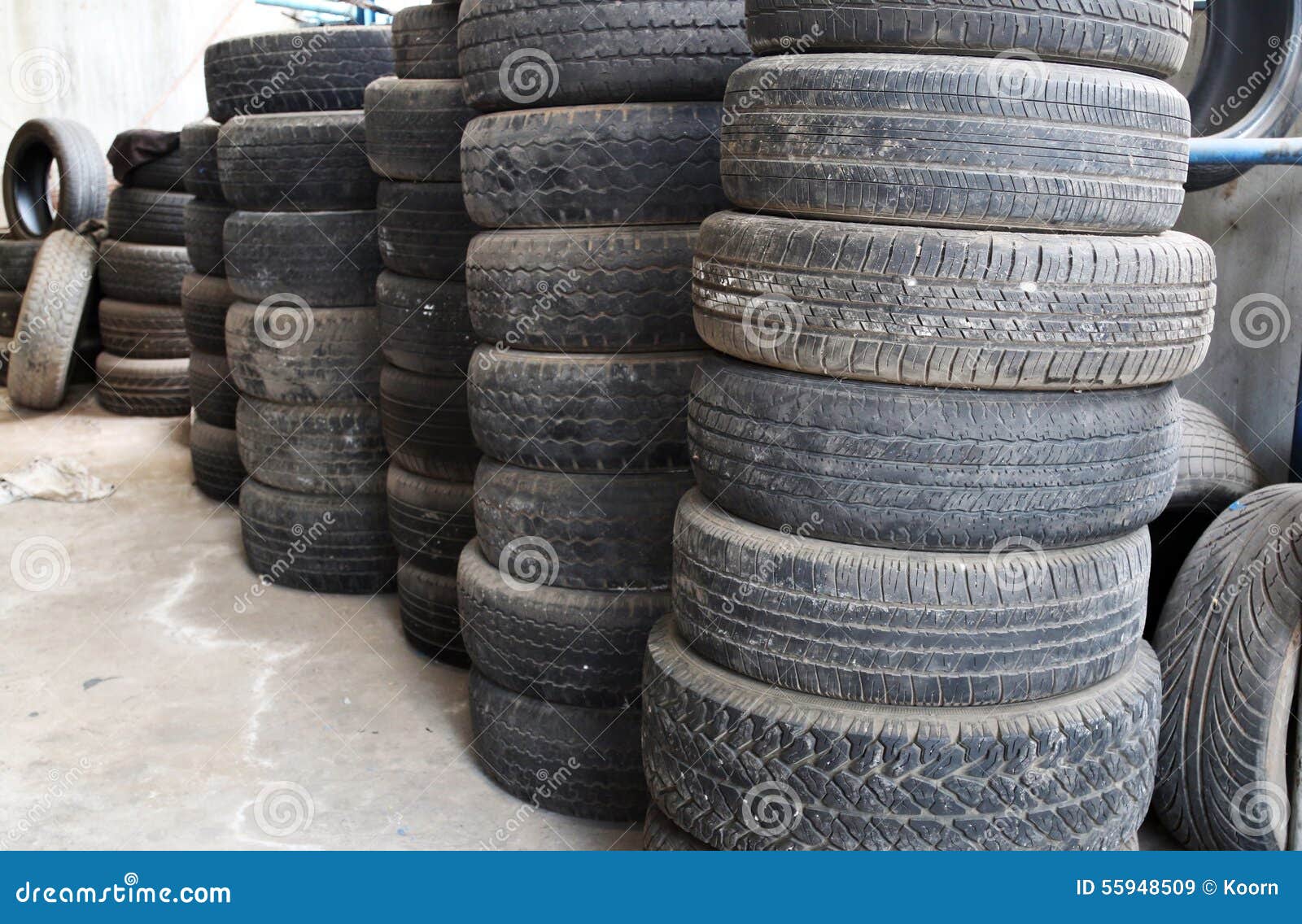 Old tires stacked. stock image. Image of obsolete, black - 55948509