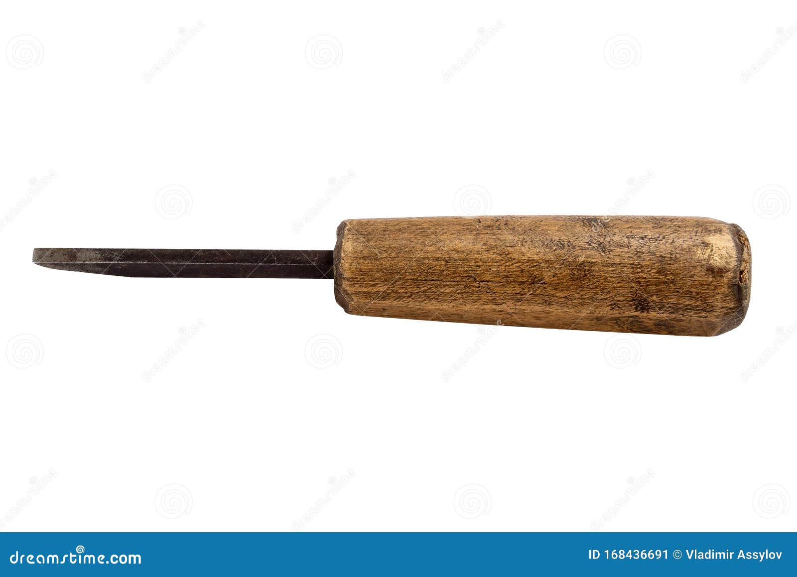 Old Tool. Old Chisel Isolated on a White Background Stock Image - Image ...