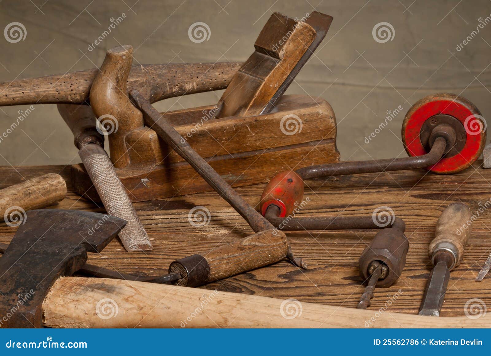 Old tools stock photo. Image of craft, gouge, retro, drawshave - 25562786