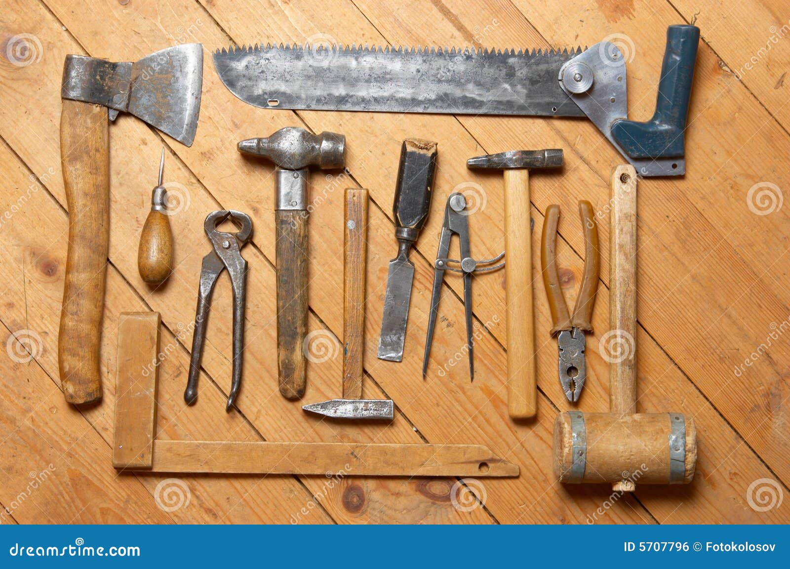 Old tools stock photo. Image of interior, group, construction - 5707796