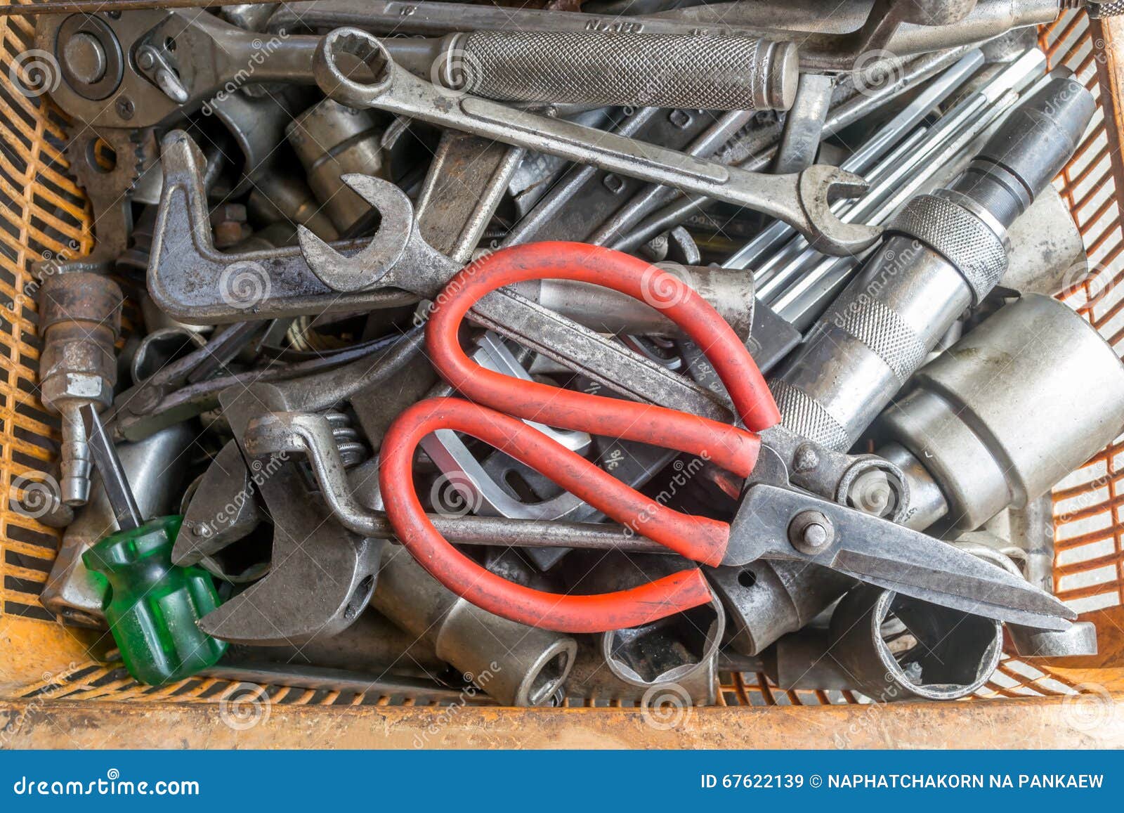 Old tools for car repair stock image. Image of parts - 67622139