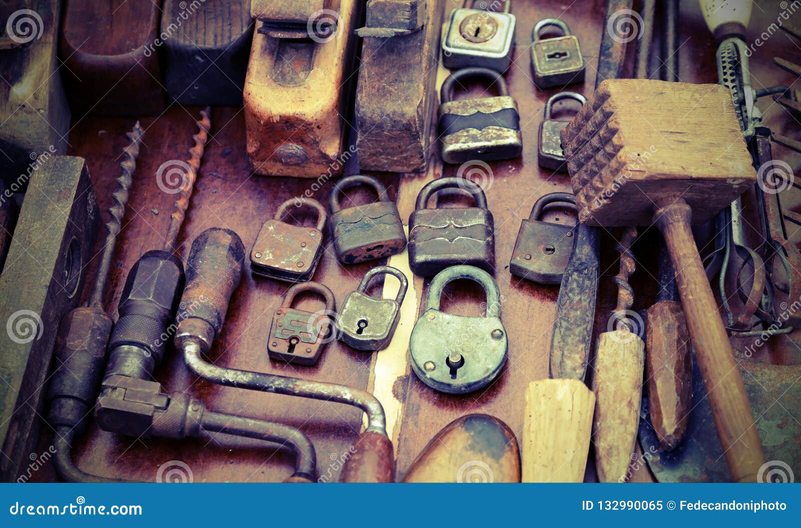 Old Tools in the Carpenter Shop Stock Image - Image of antique, plane ...