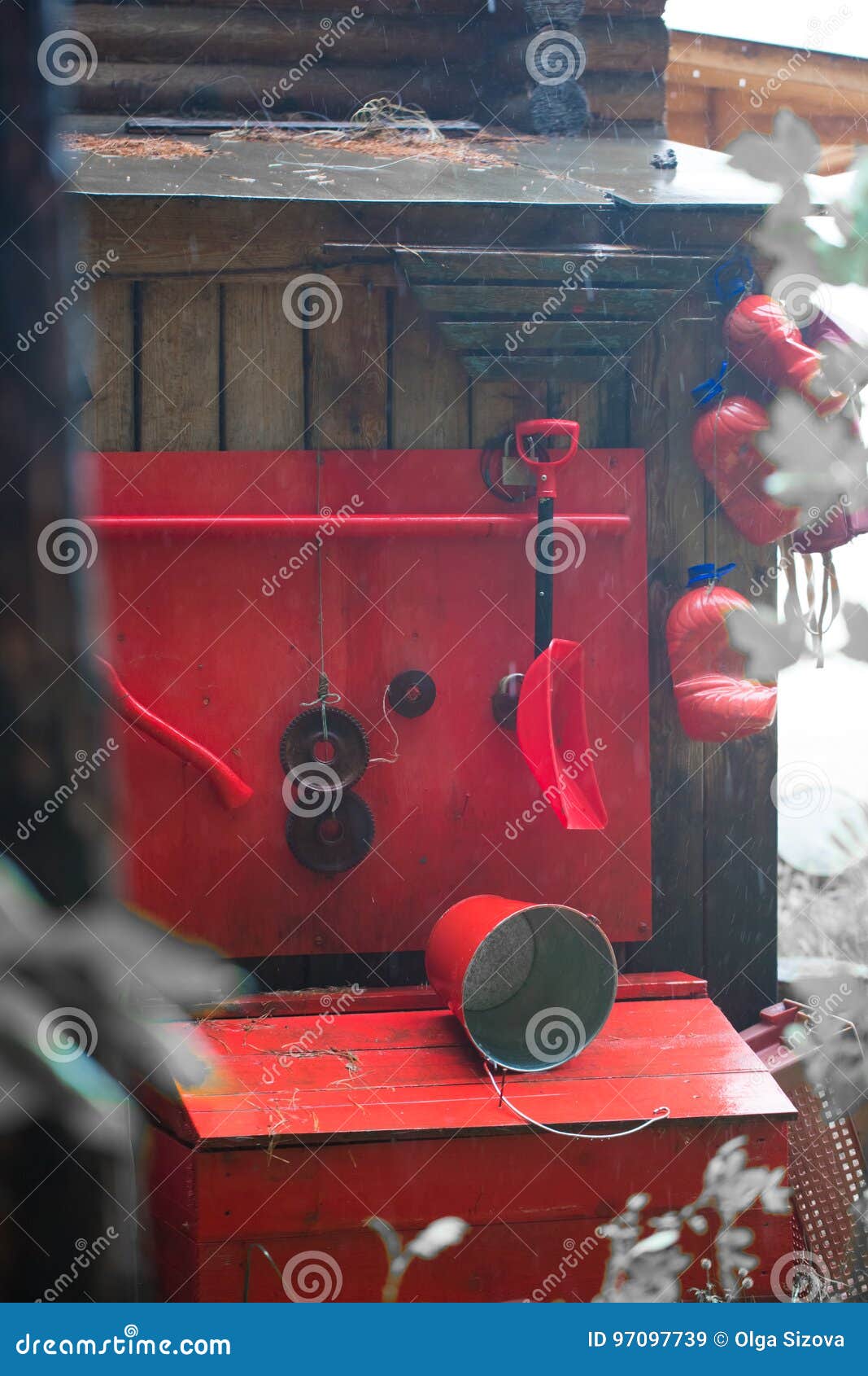 Old Tools for Fire Fighting Stock Image - Image of board, firefighting ...