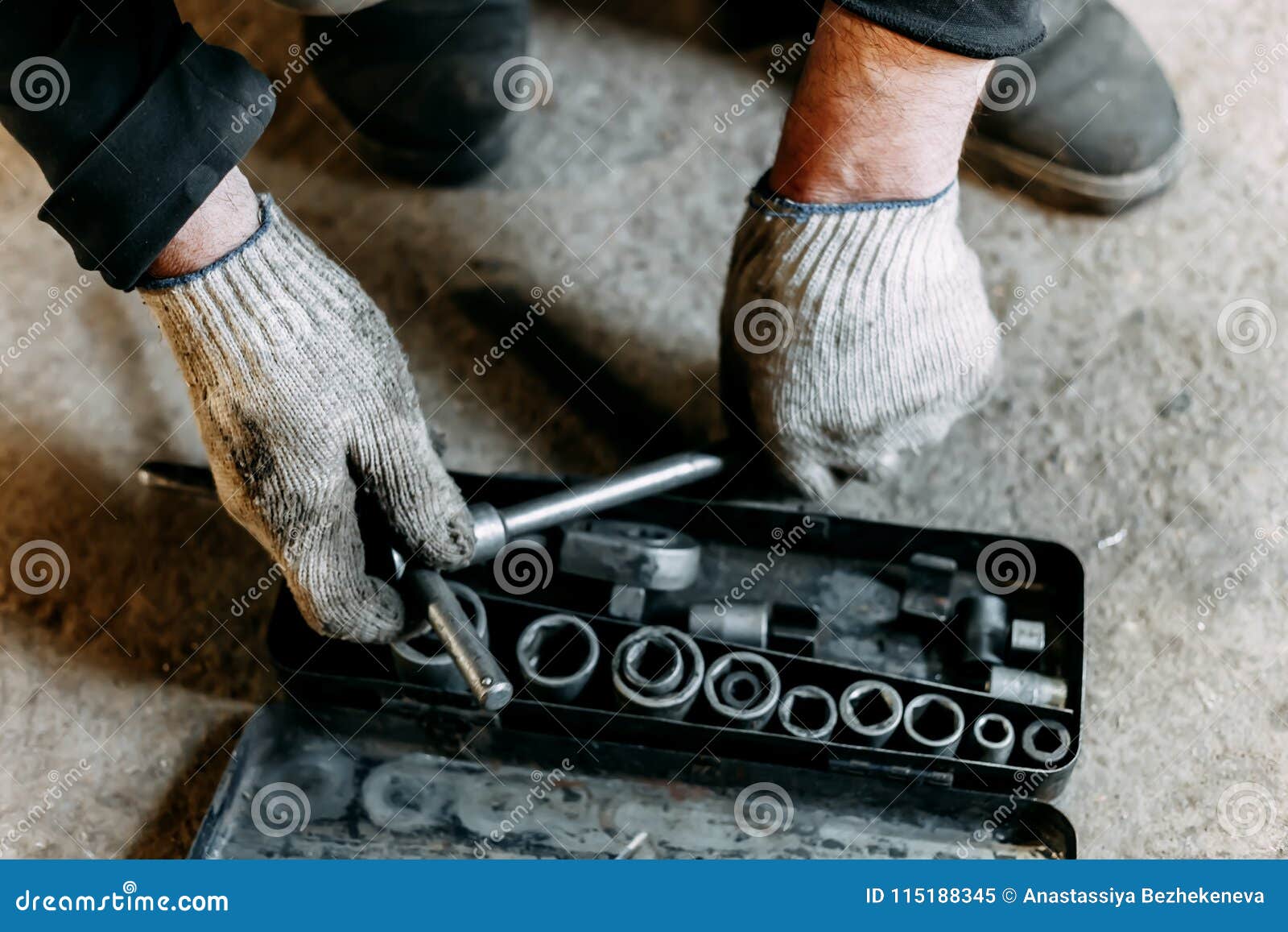Old Tools in Hands for Auto Stock Image - Image of handyman, manual ...